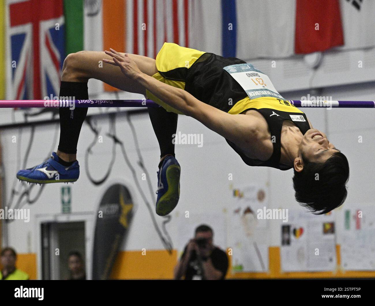 Tomohiro Shinno from Japan competes in high jump during the Hvezdy v ...