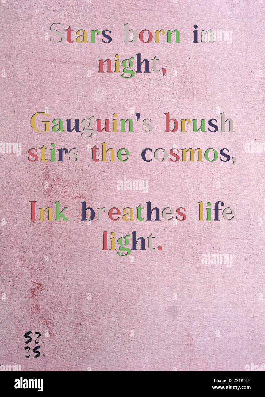Stars born in night, Gauguin's brush stirs the cosmos, Ink breathes ...