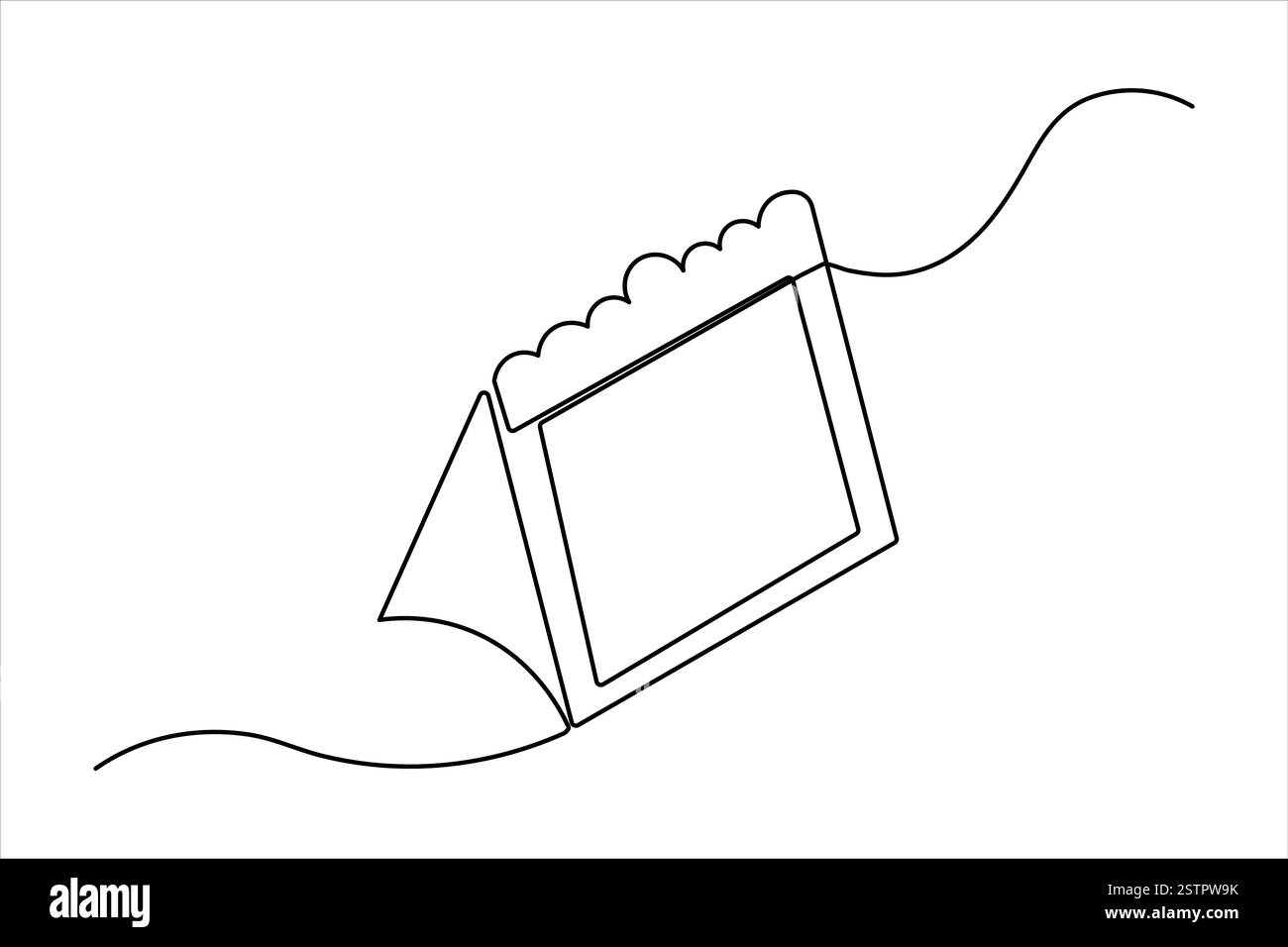 Single line art table calendar Month Date continuous drawing of outline ...