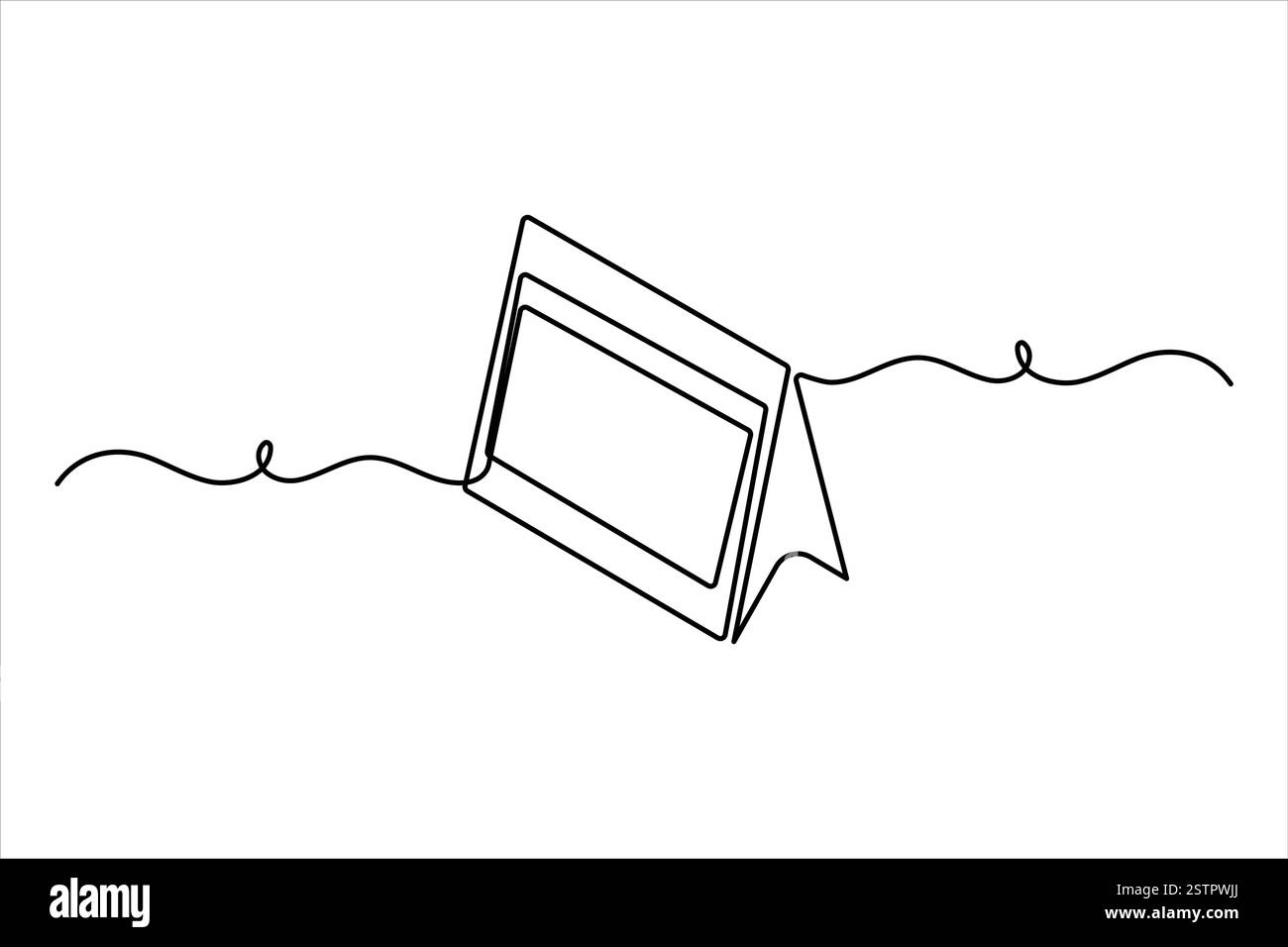 Single line art table calendar Month Date continuous drawing of outline ...