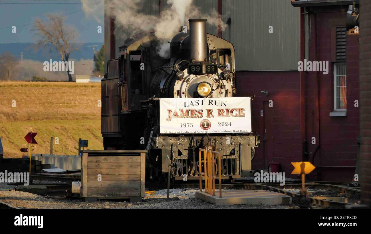 Strasburg, Pennsylvania, December 31, 2024 - The historic steam ...
