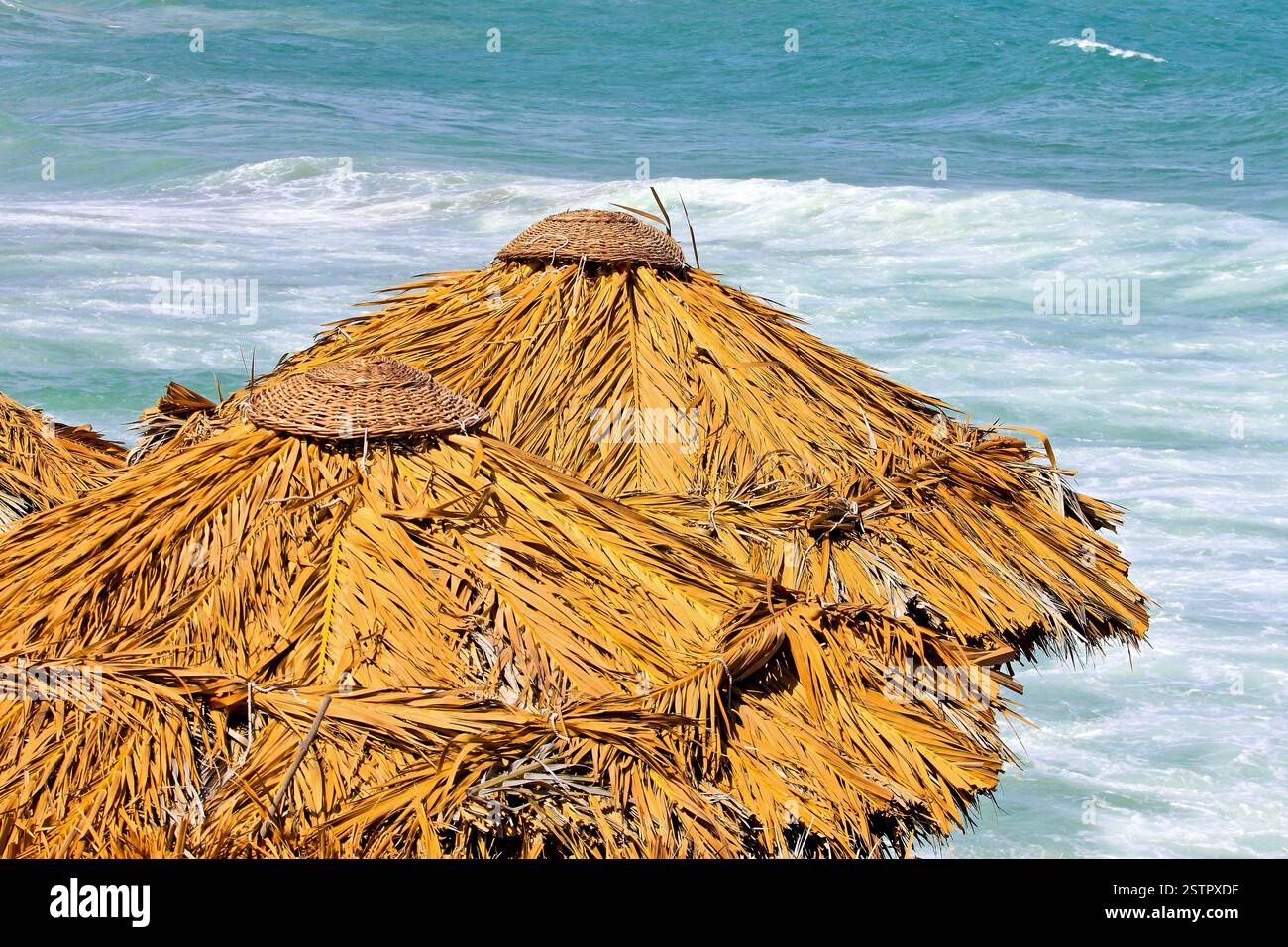 Palm leaf parasol hi-res stock photography and images - Alamy