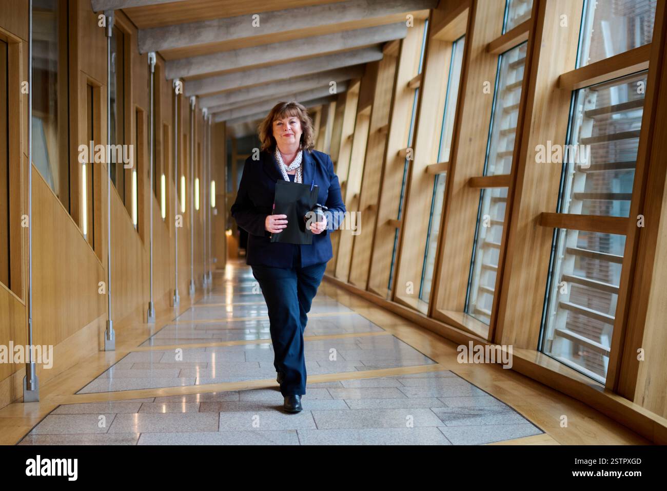 Edinburgh Scotland, UK 19 February 2025. Cabinet Secretary for Transport Fiona Hyslop MSP at the ...