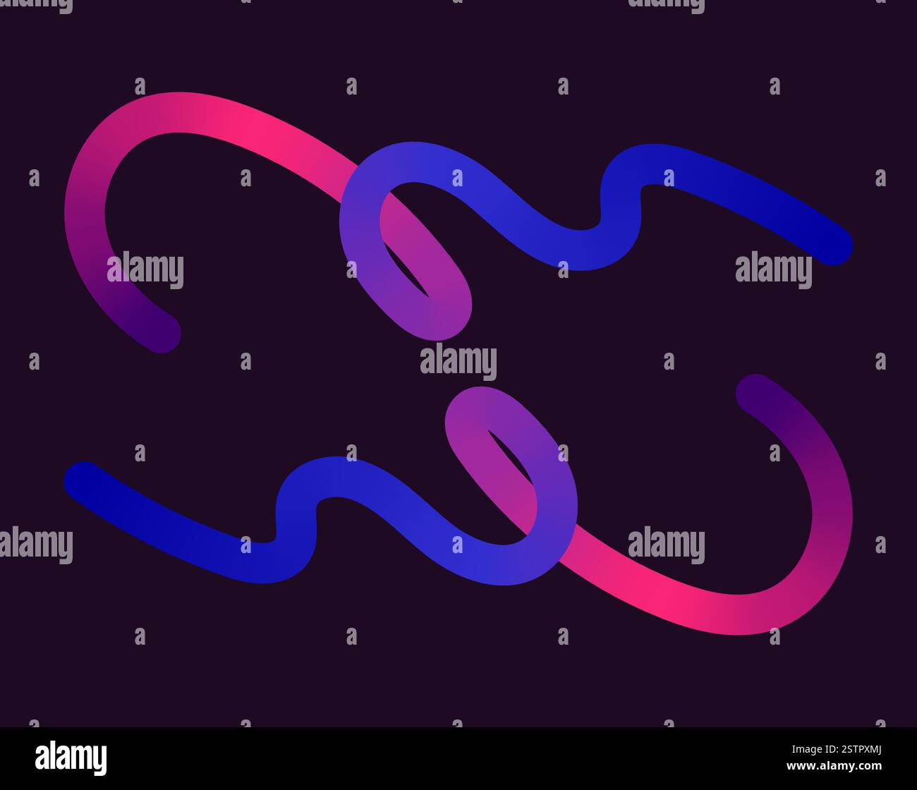 bright, neon squiggle shapes with smooth curves and loops. vivid colors ...