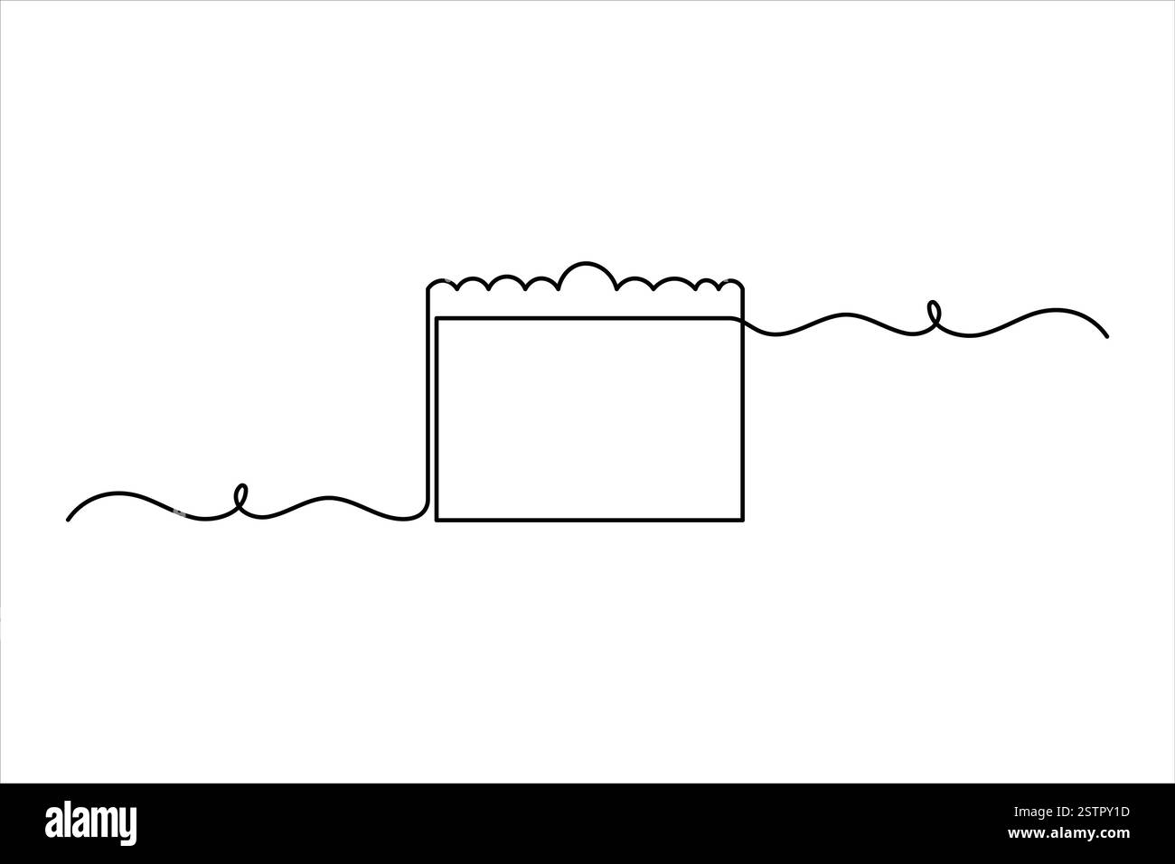 Single line art table calendar Month Date continuous drawing of outline ...