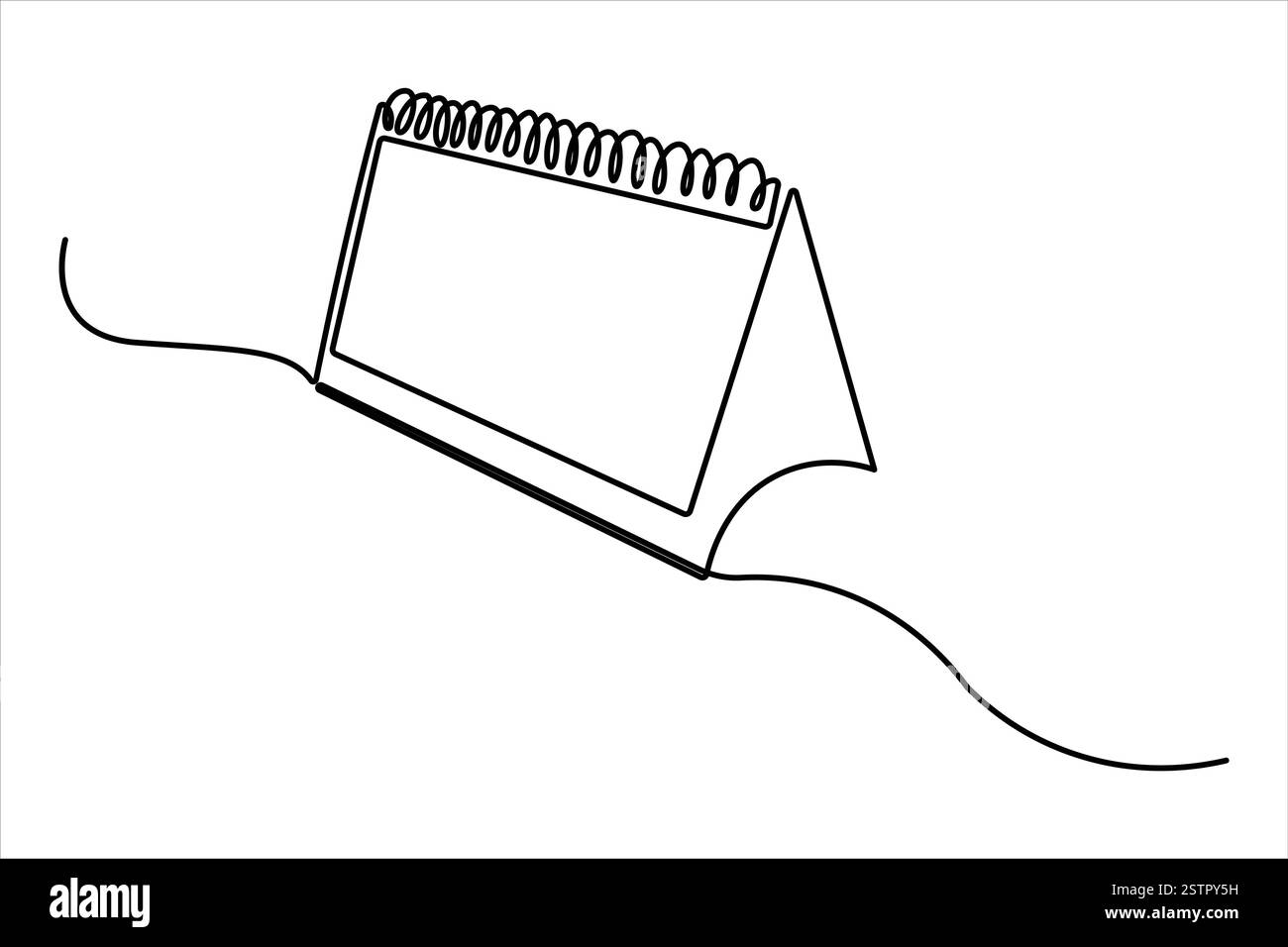 Single line art table calendar Month Date continuous drawing of outline ...