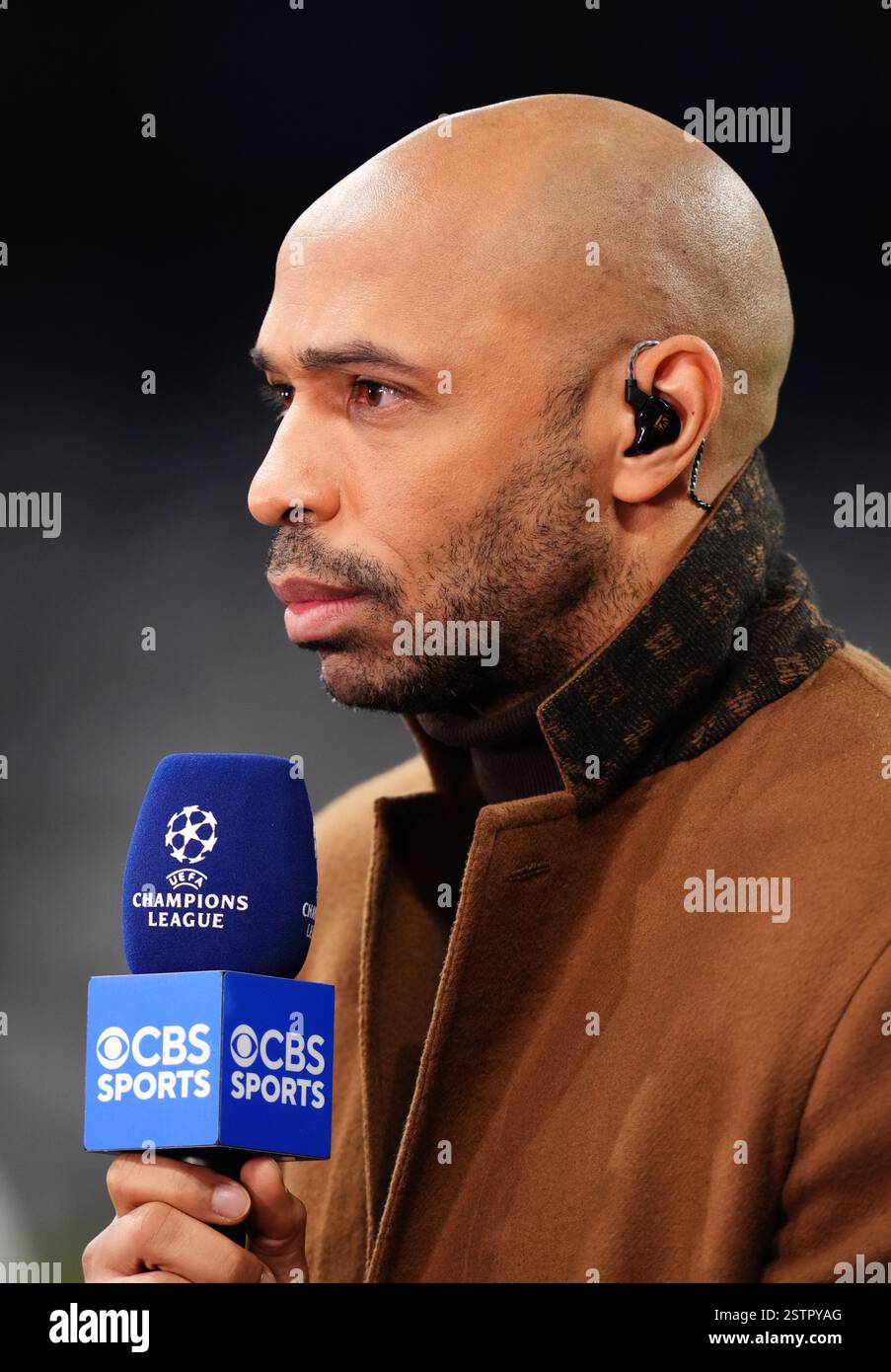 CBS Sports pundit Thierry Henry before UEFA Champions League Knockout ...