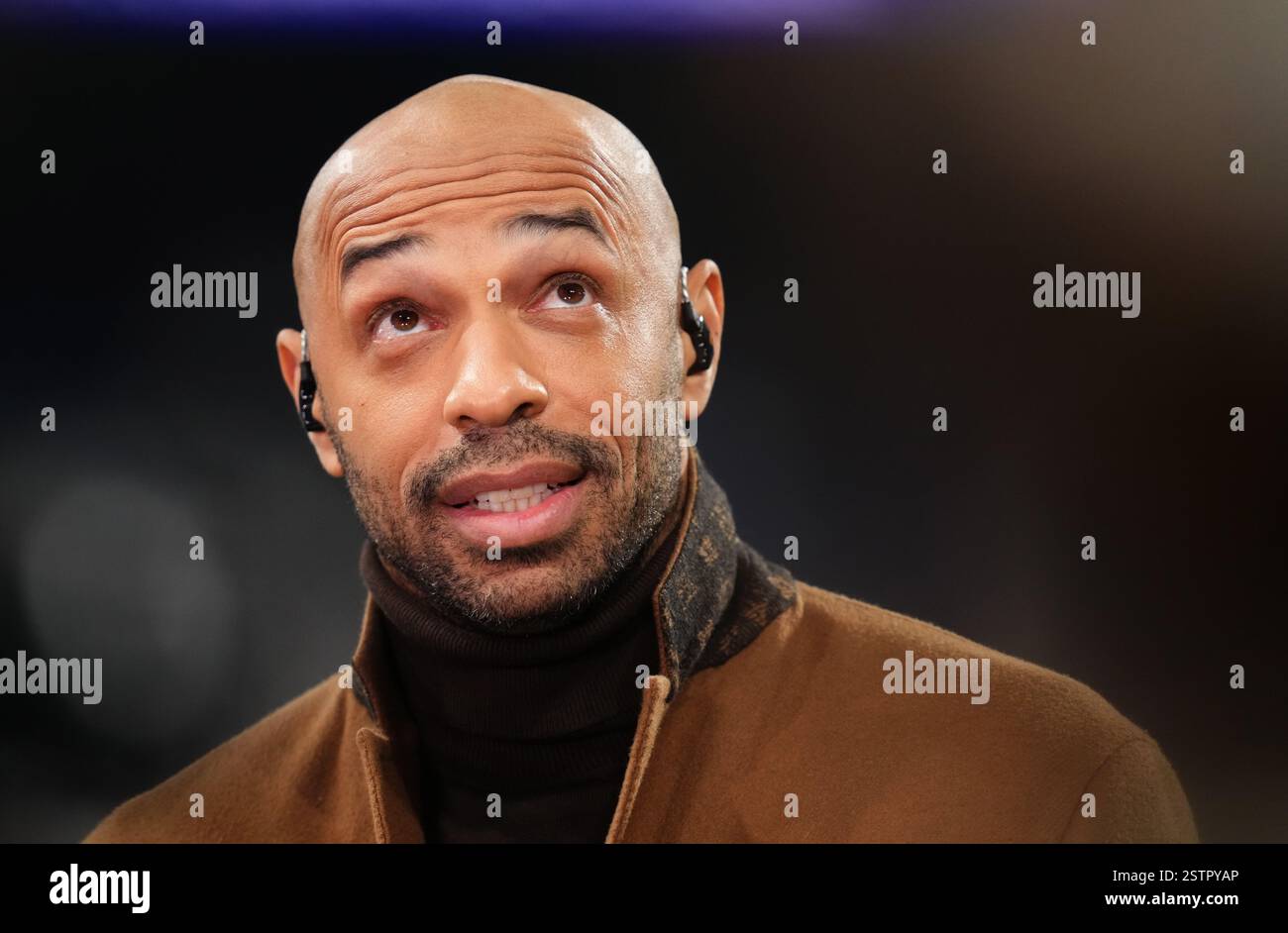 CBS Sports pundit Thierry Henry before UEFA Champions League Knockout ...