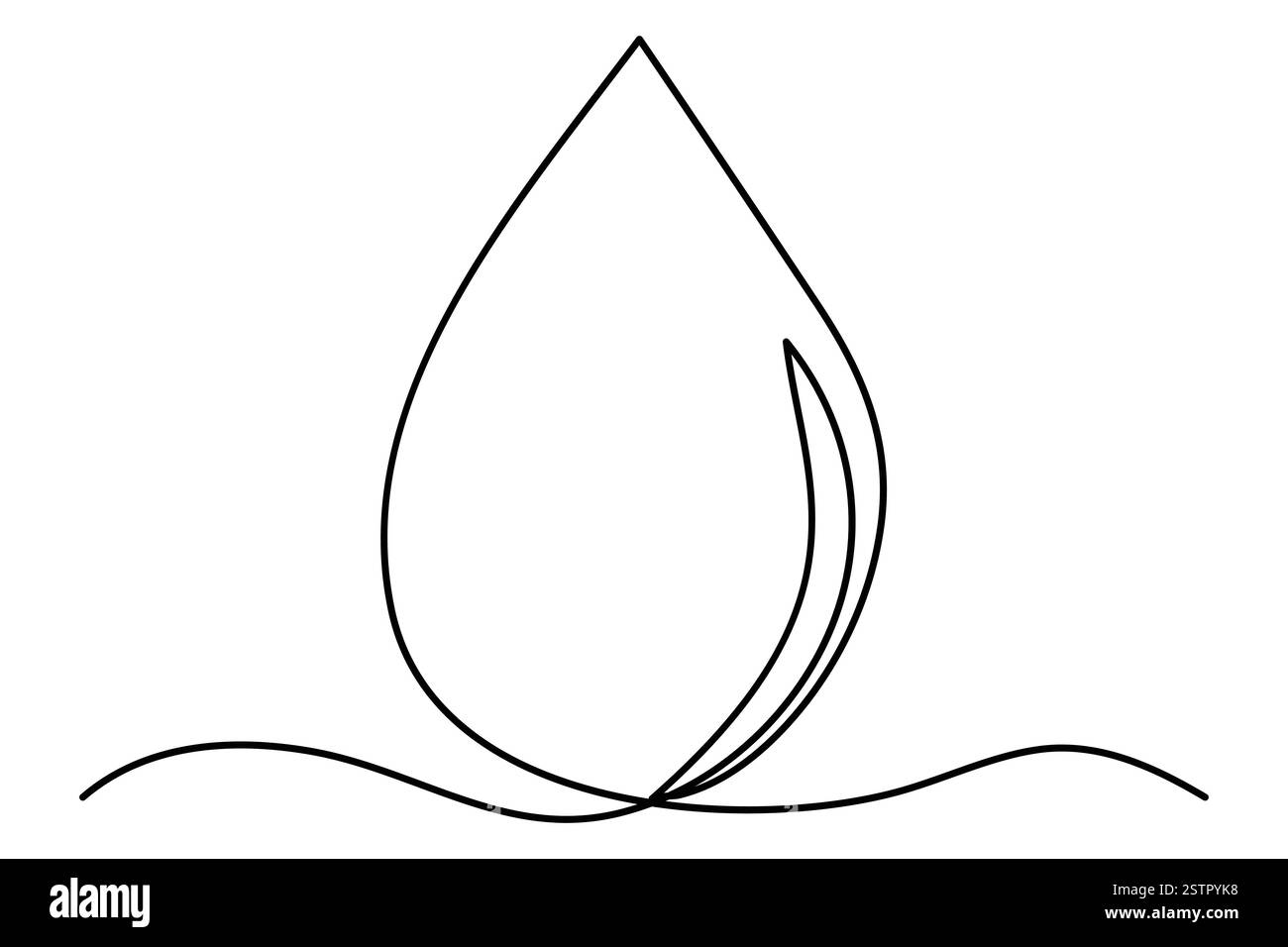 Continuous line drawing of Water drop line icon. rain drop icon. Vector ...