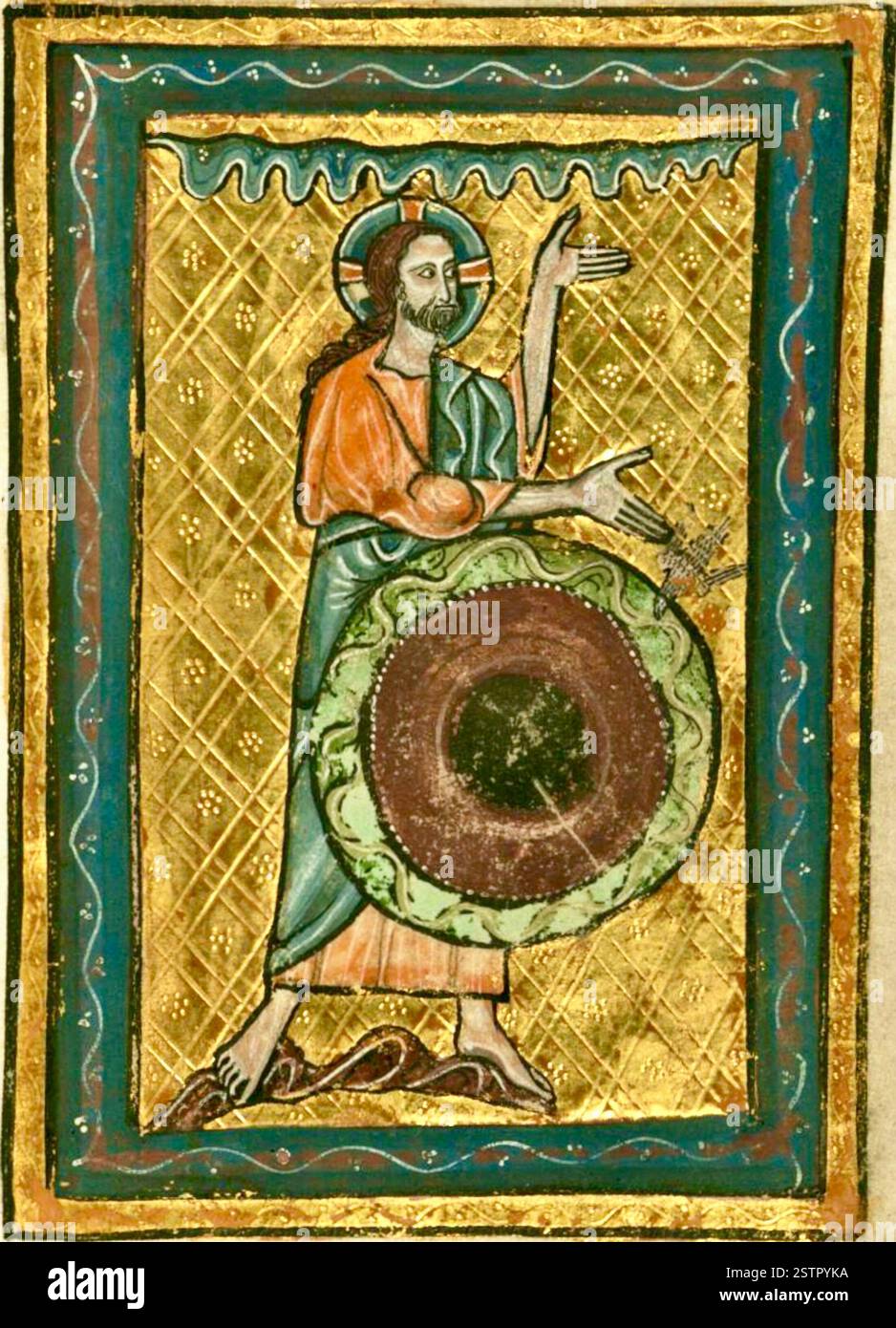 William de Brailes - First Two Days of Creation - c1250 (Medieval Stock ...