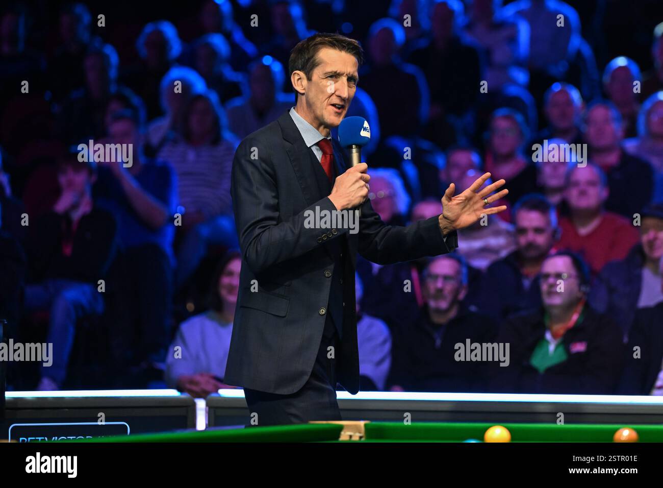 Snooker, Snooker master of ceremonies Rob Walker during the 2025 ...