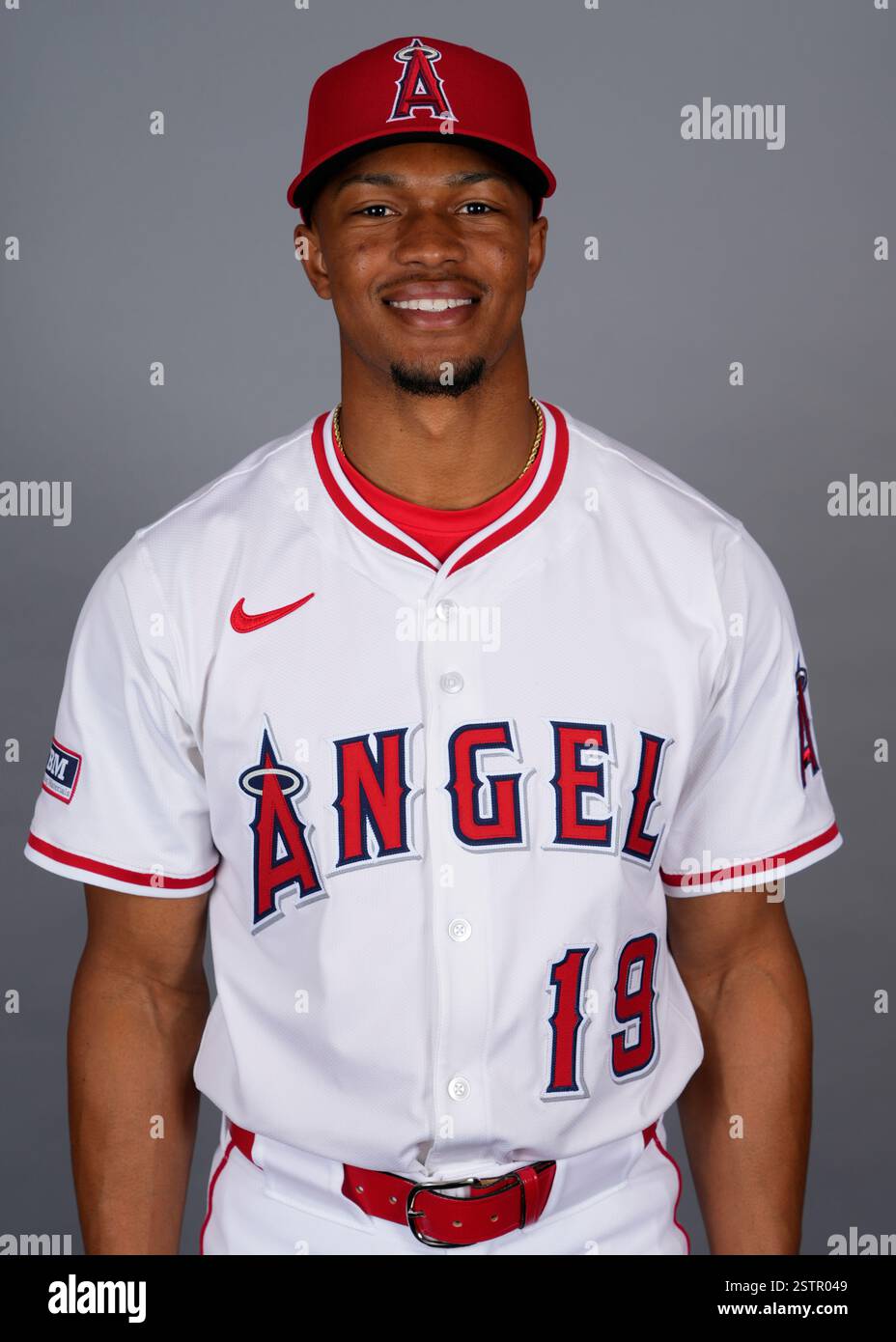 This is a 2025 photo of Kyren Paris of the Los Angeles Angels baseball team. This image reflects ...