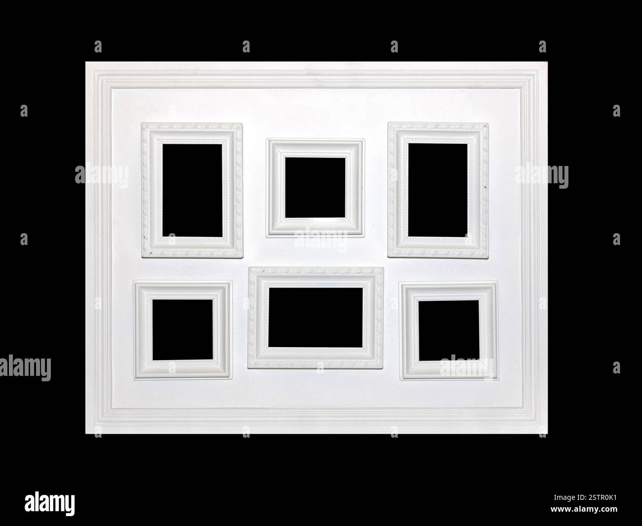 White wooden frames isolated included clipping path hi-res stock ...