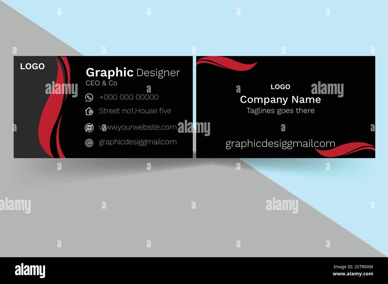 Business card design Stock Vector Image & Art - Alamy