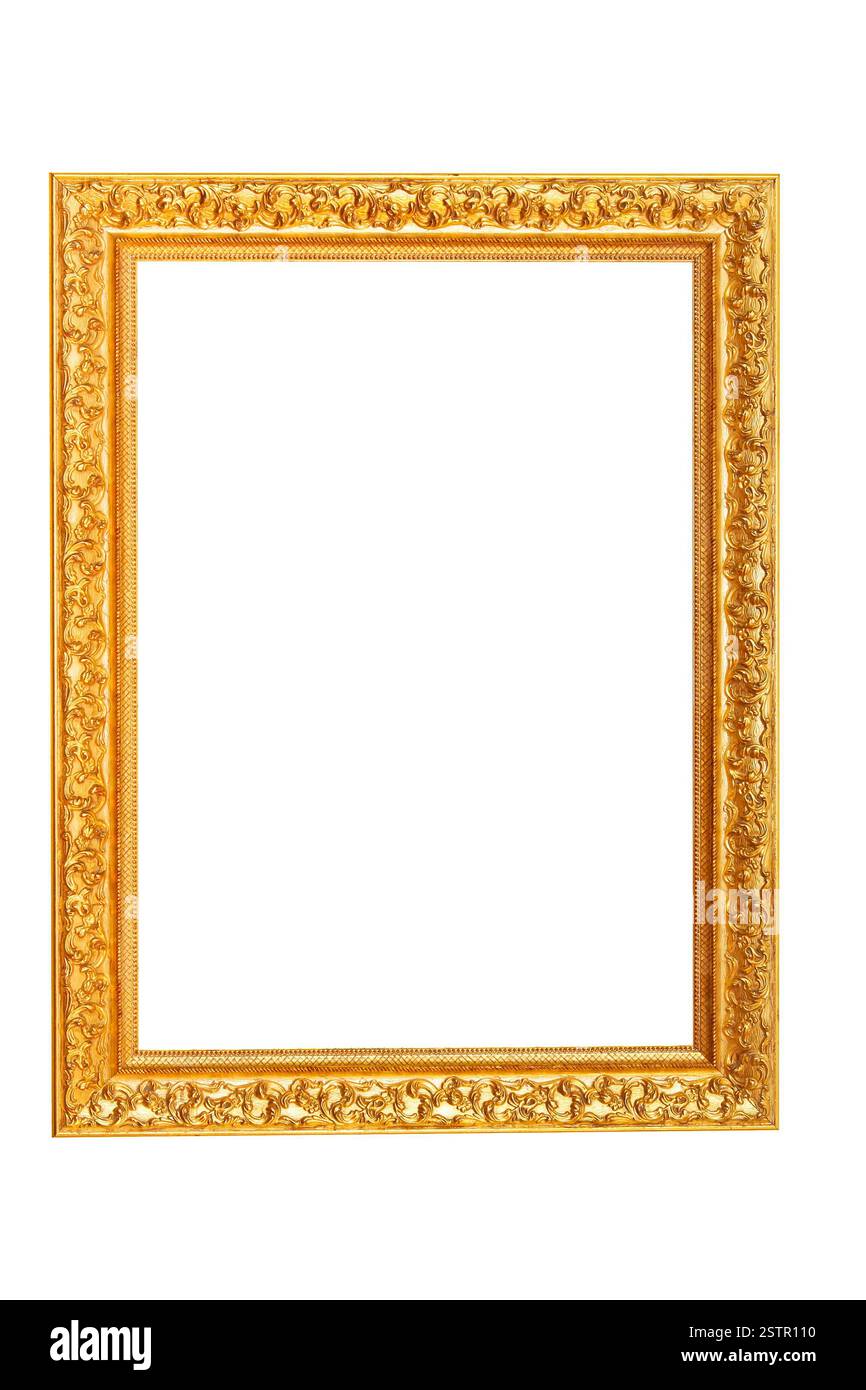 Gold luxury frame isolated included clipping path hi-res stock ...