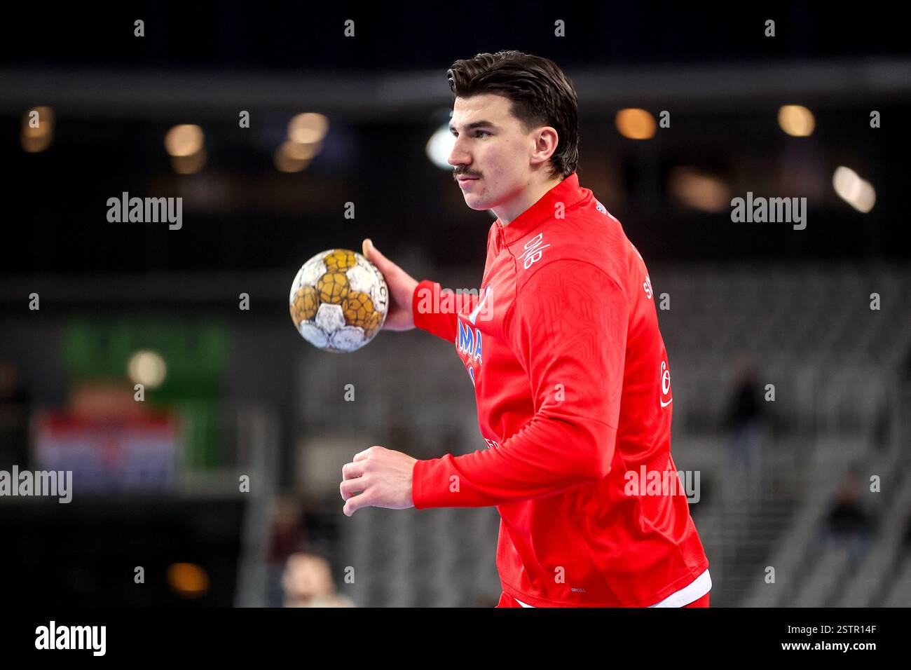 Zagreb, Croatia. 19th Feb, 2025. ZAGREB, CROATIA - FEBRUARY 19: Simen Ulstad Lyse of Kolstad ...