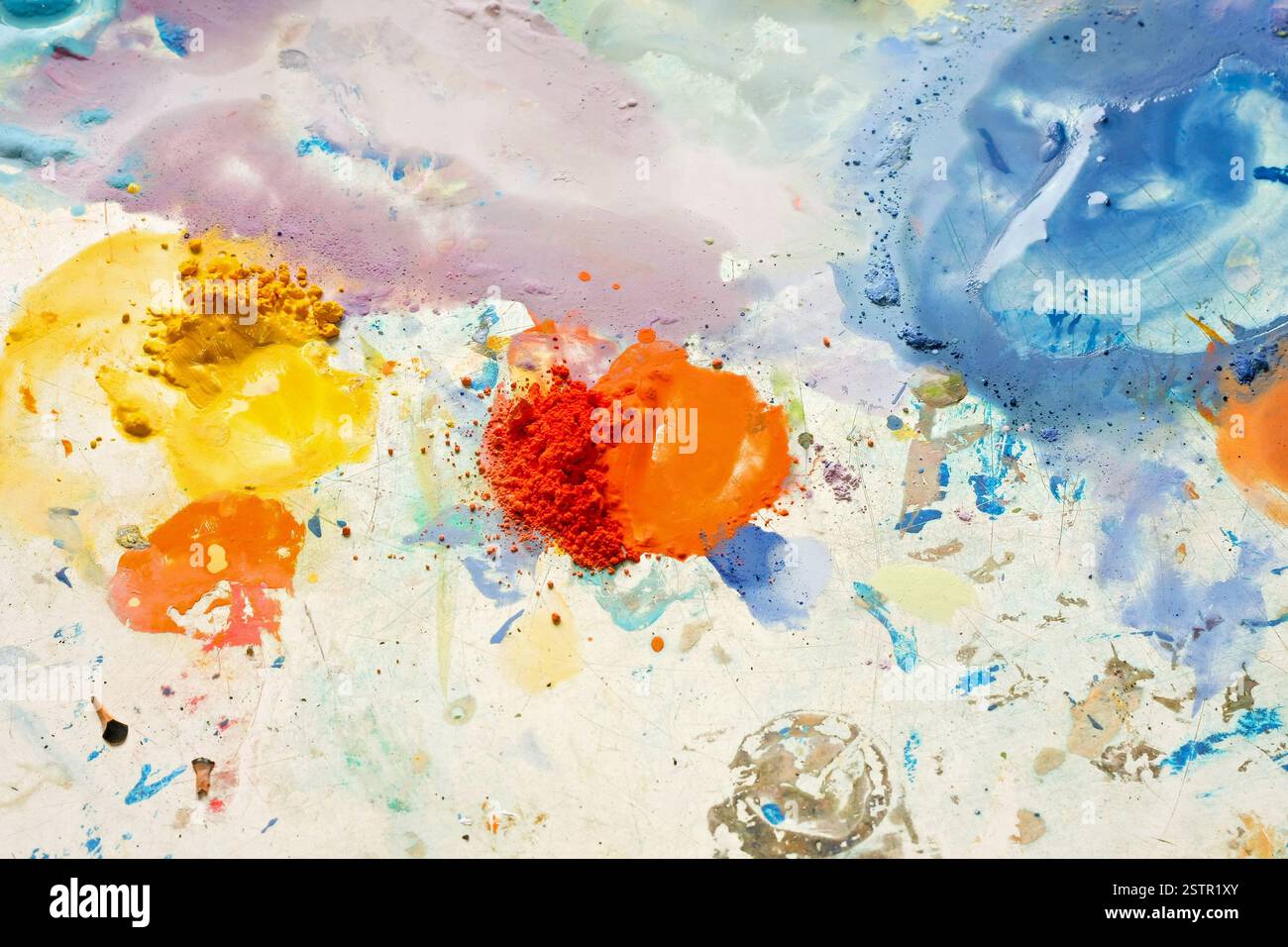 Acrylic dye paint color mix for artist Stock Photo - Alamy