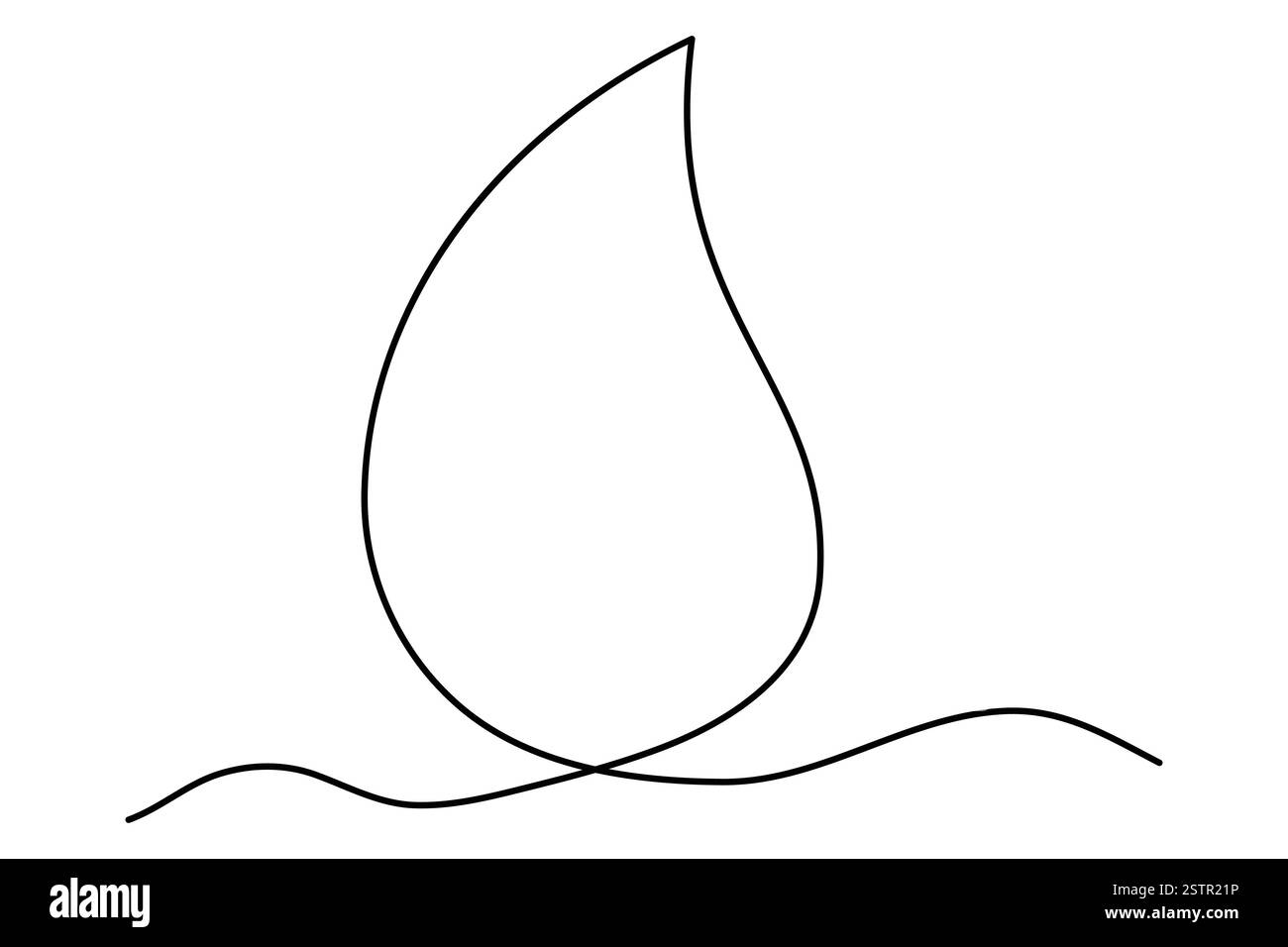 Continuous line drawing of Water drop line icon. rain drop icon. Vector ...