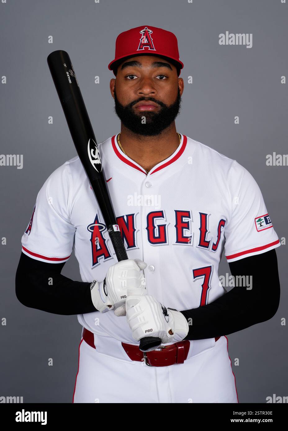 This is a 2025 photo of Jo Adell of the Los Angeles Angels baseball ...