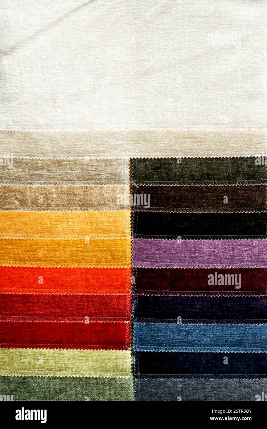 Decorative and fashion textile cloth material chart hi-res stock ...