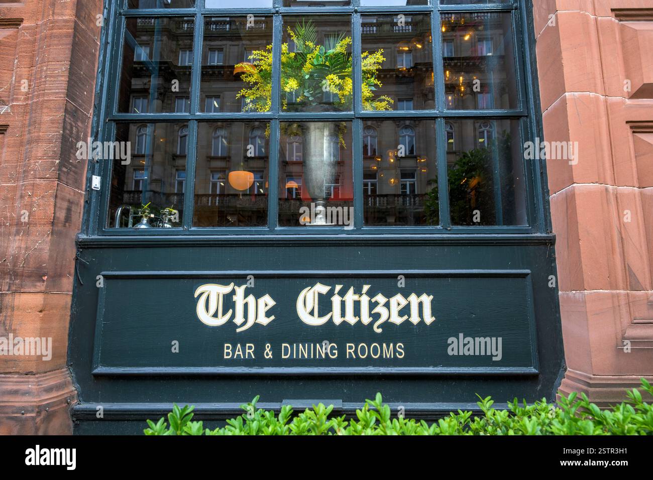 The Citizen restaurant and bar window, Saint Vincent Place, Glasgow ...