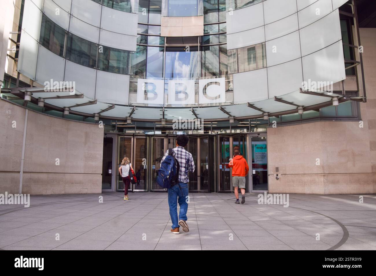 London, UK. 10th July 2023. Exterior view of Broadcasting House, the ...