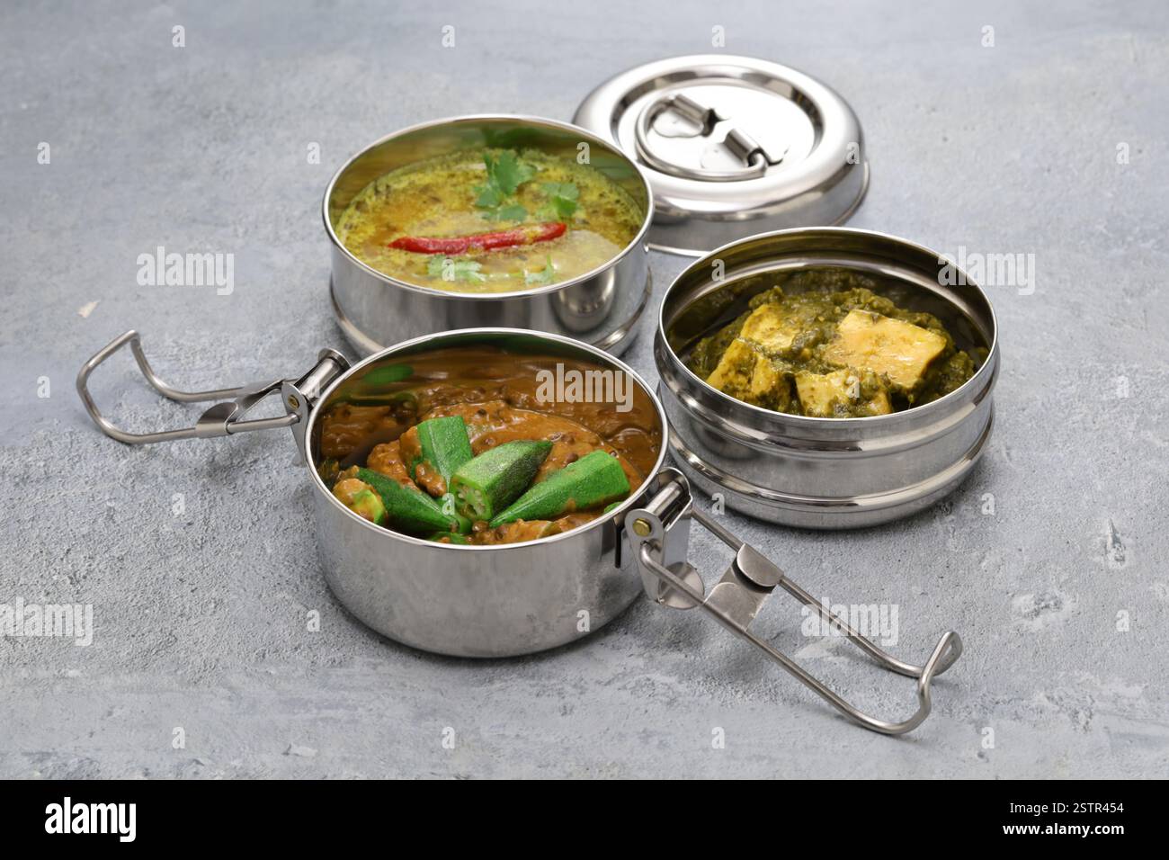 Traditional indian lunch box hi-res stock photography and images - Alamy