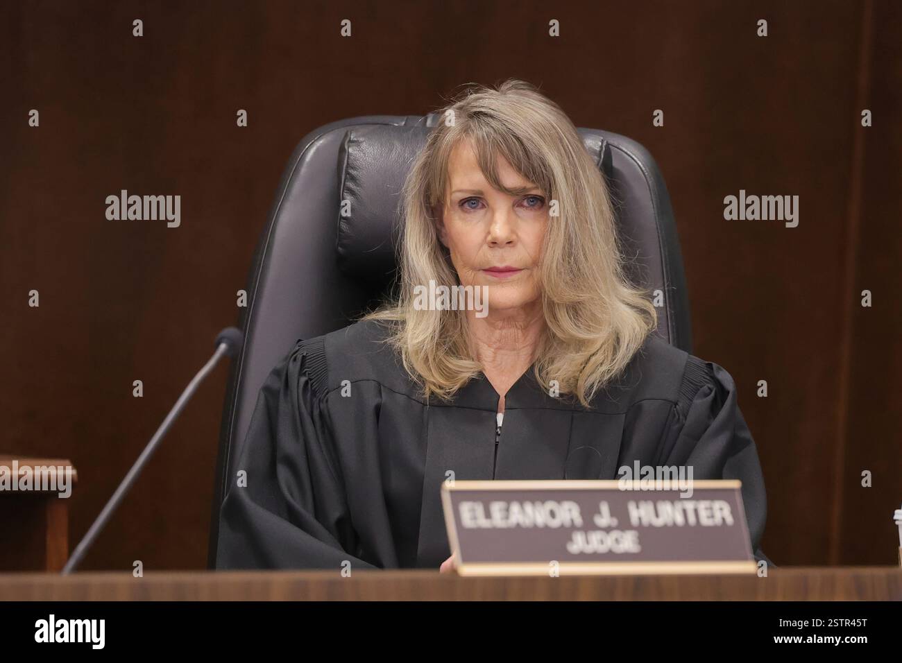 Los Angeles County Superior Court Judge Eleanor J. Hunter listens to ...