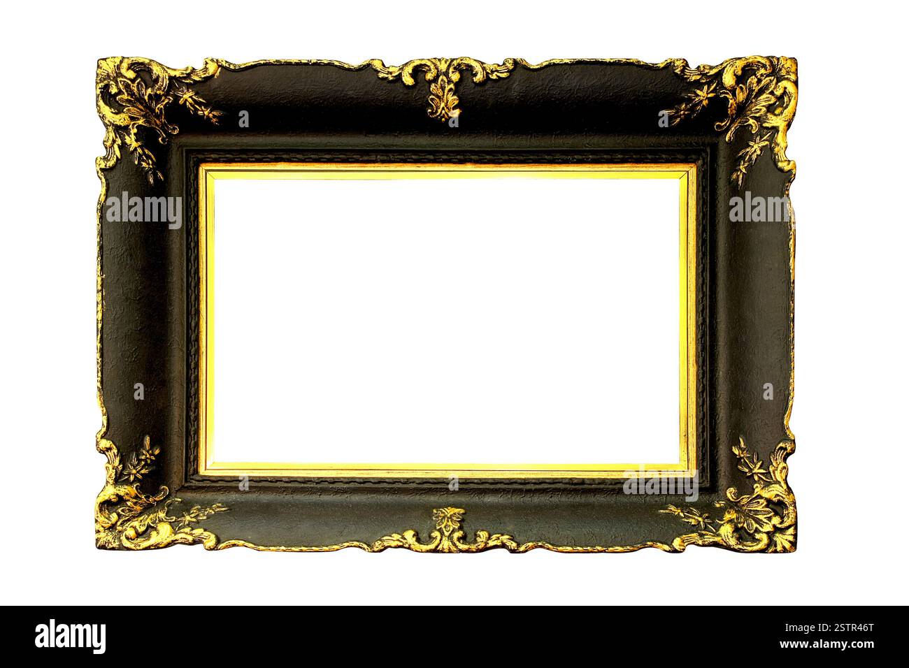Rectangular old frame isolated included clipping path Stock Photo - Alamy