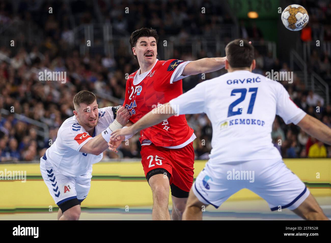 Zagreb, Croatia. 19th Feb, 2025. ZAGREB, CROATIA - FEBRUARY 19: Simen Ulstad Lyse of Kolstad in ...