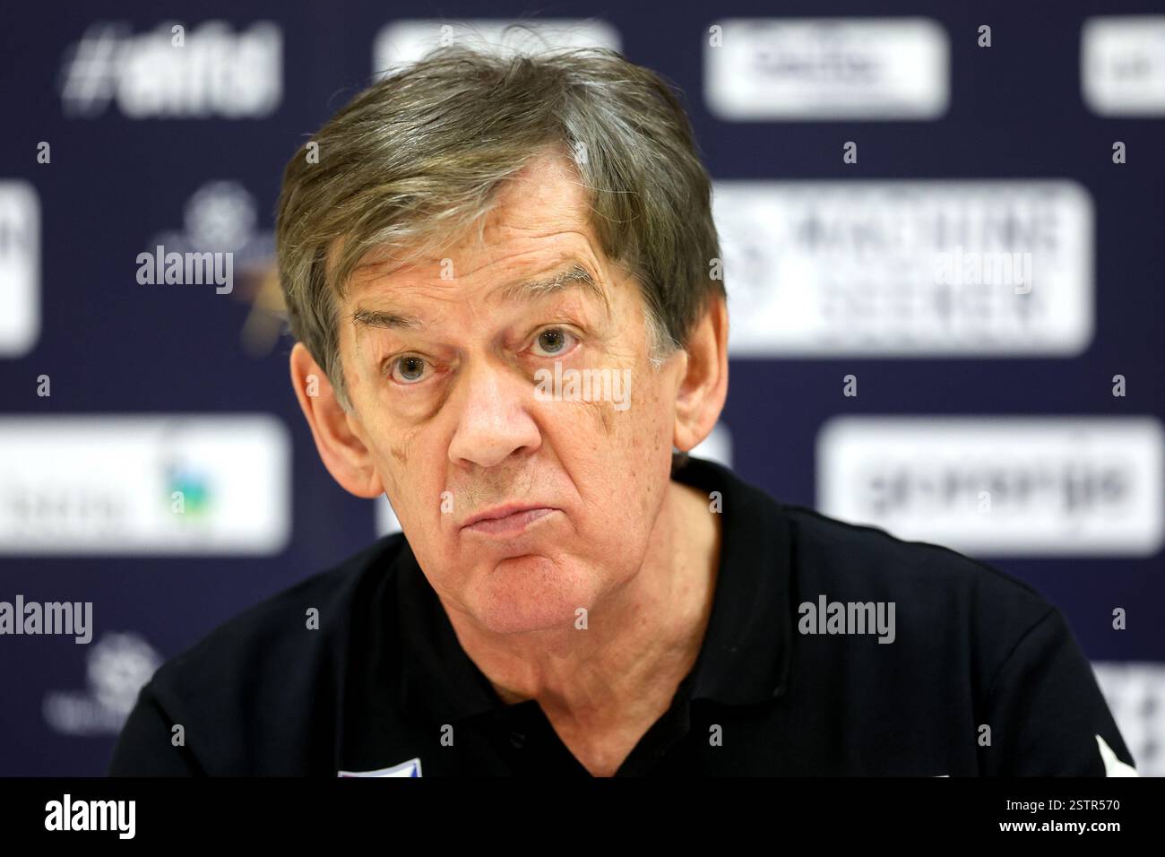 Zagreb, Croatia. 19th Feb, 2025. ZAGREB, CROATIA - FEBRUARY 19: HC Zagreb Head Coach Velimir ...