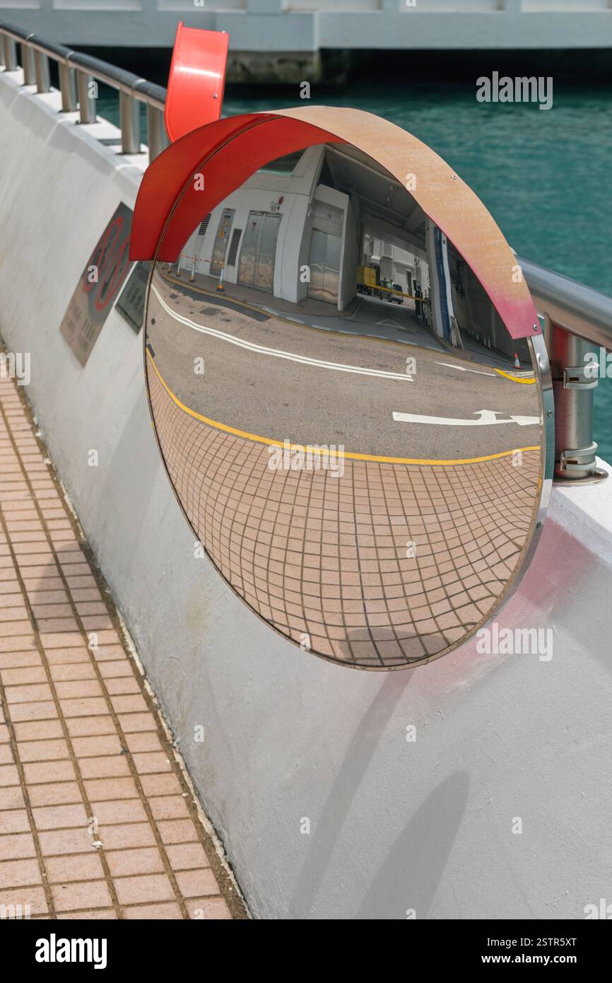 Traffic Convex Mirror Stock Photo - Alamy