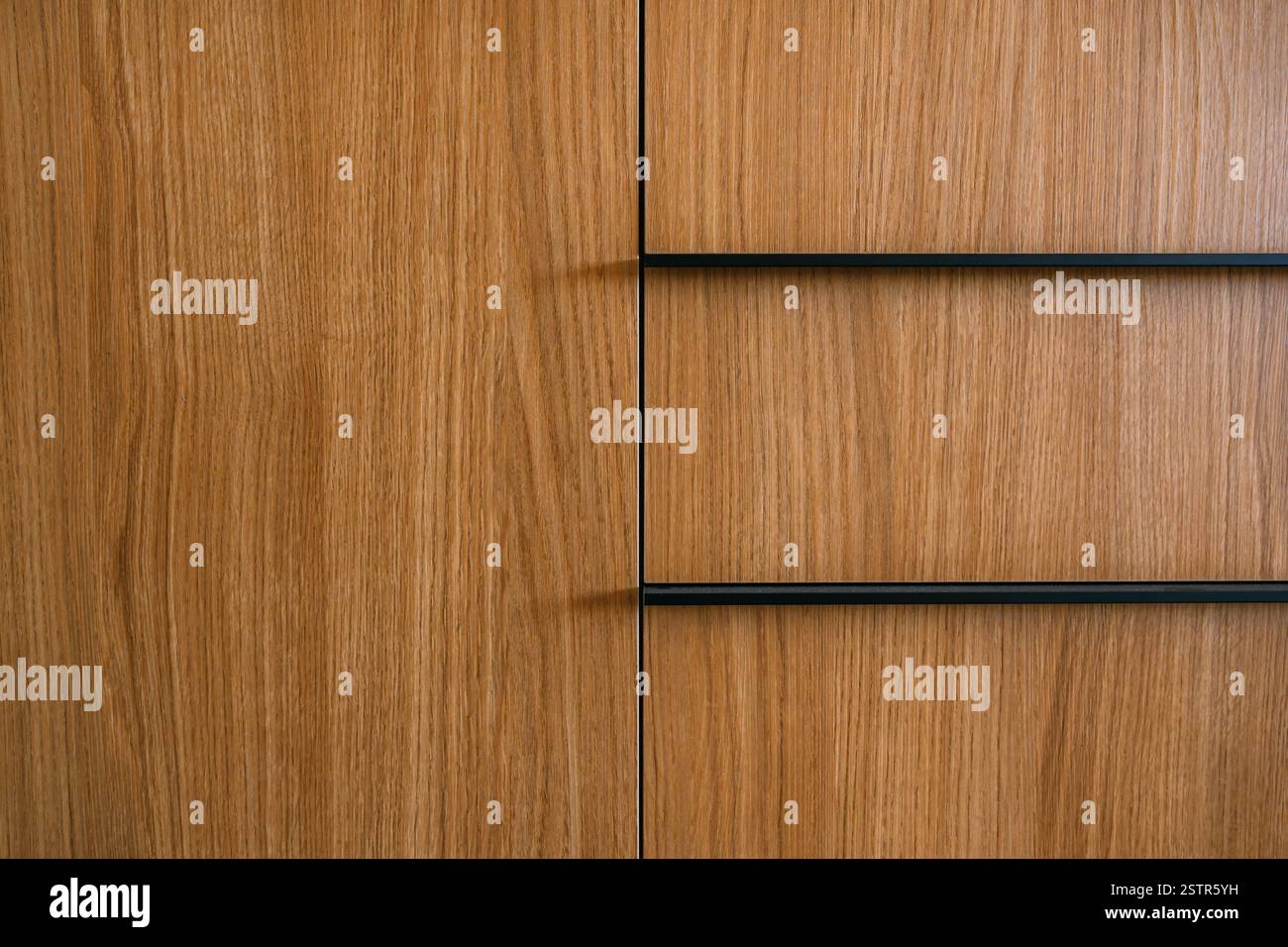 Modern luxury kitchen cabinet fronts made of oak wood veneer as design ...