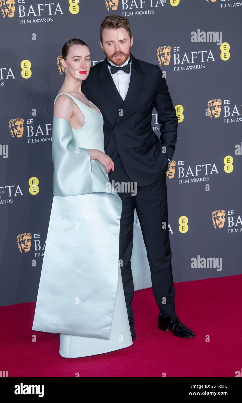 Saoirse Ronan and Jack Lowden at the 78th British Academy Film Awards ...
