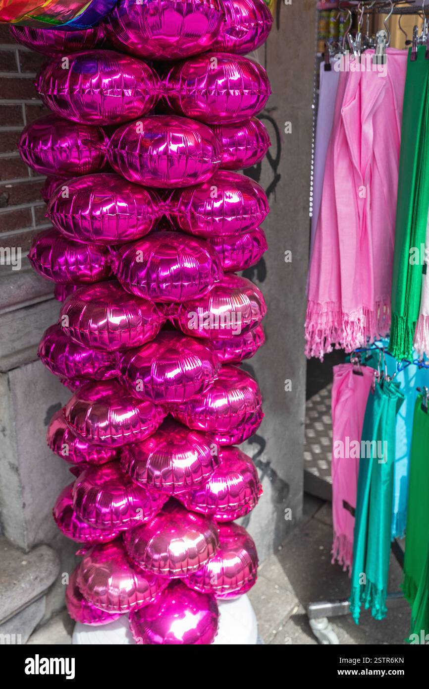 Pink Foil Balloons Stock Photo - Alamy