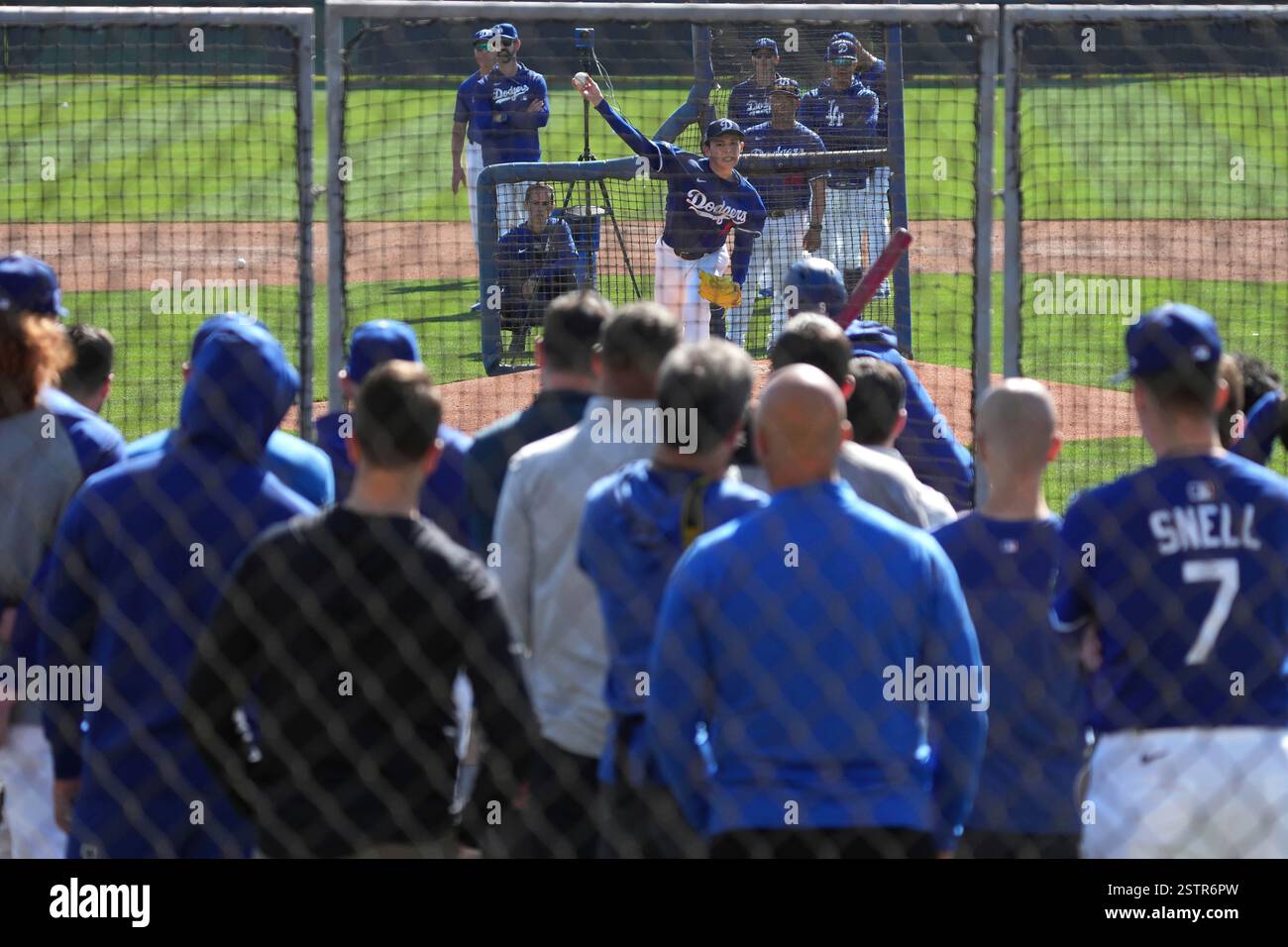 Los Angeles Dodgers pitcher Roki Sasaki (11) throws during his first ...