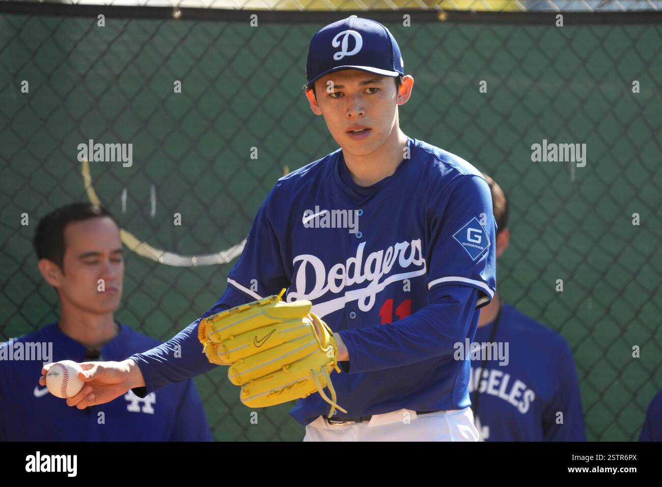 Los Angeles Dodgers pitcher Roki Sasaki (11) throws during his first ...