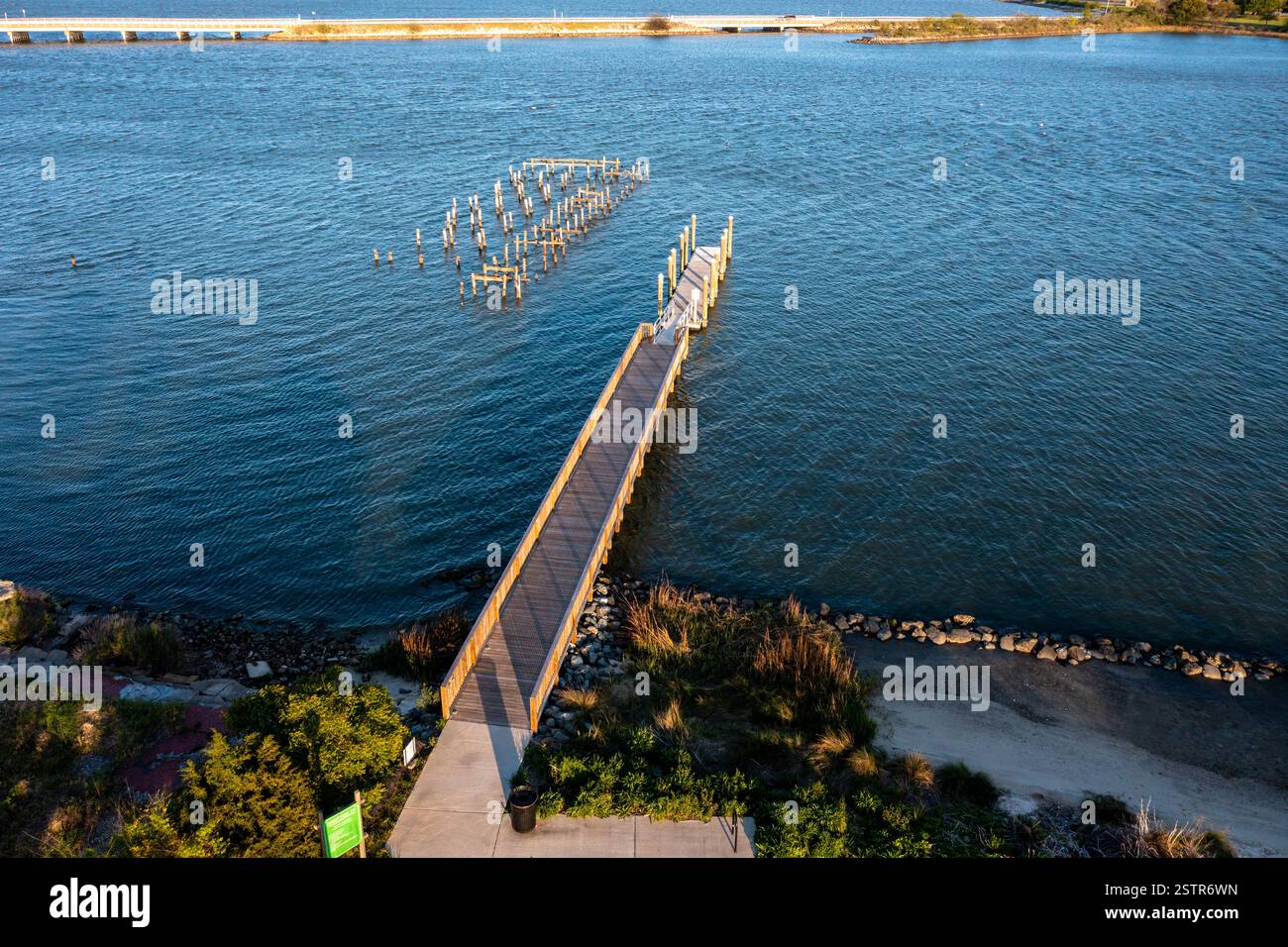 Aerial View of a Kayak Launch leading out to the water Stock Photo - Alamy