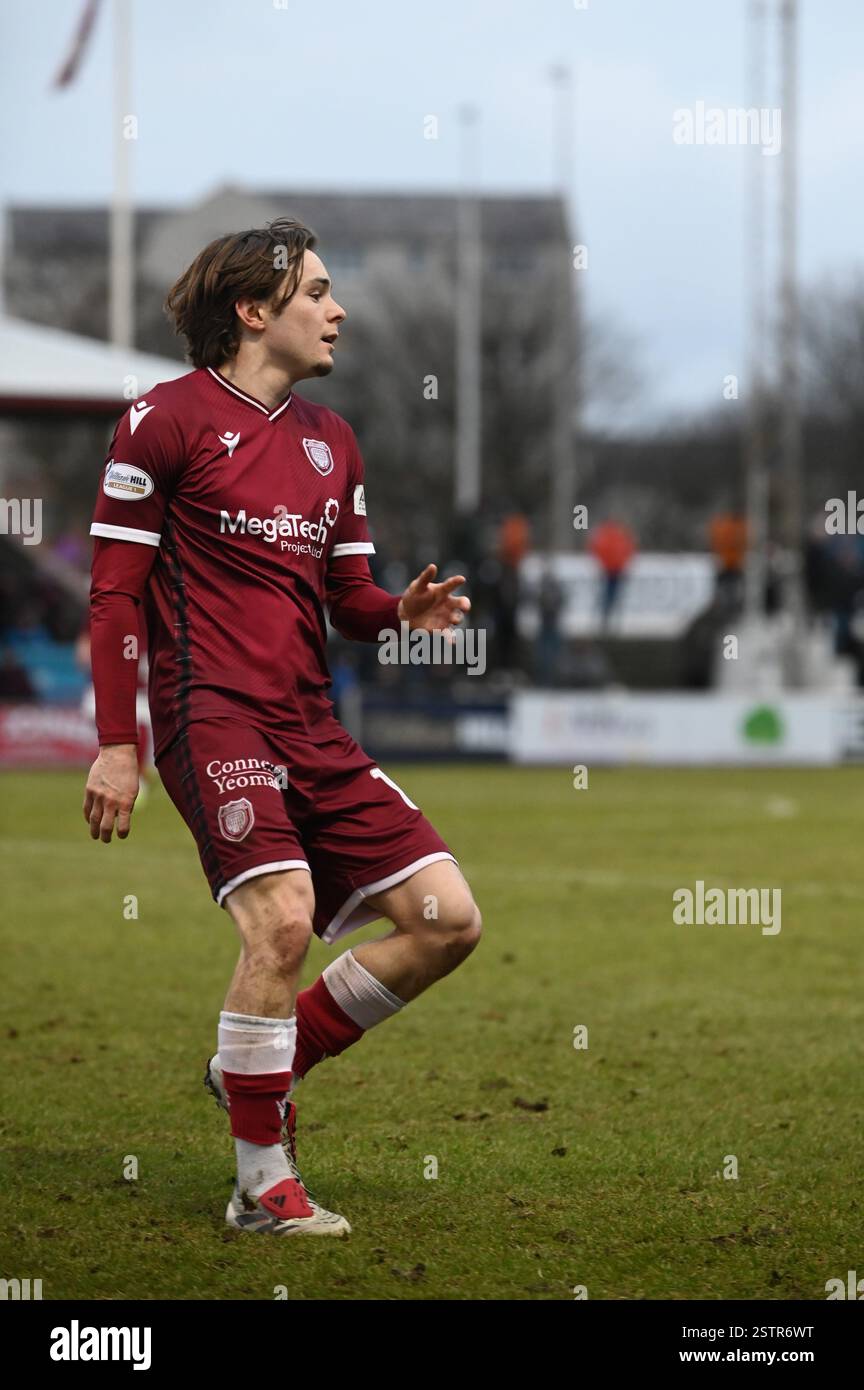 Midfielder Fraser Taylor in action for Arbroath FC at Gayfield Park in ...