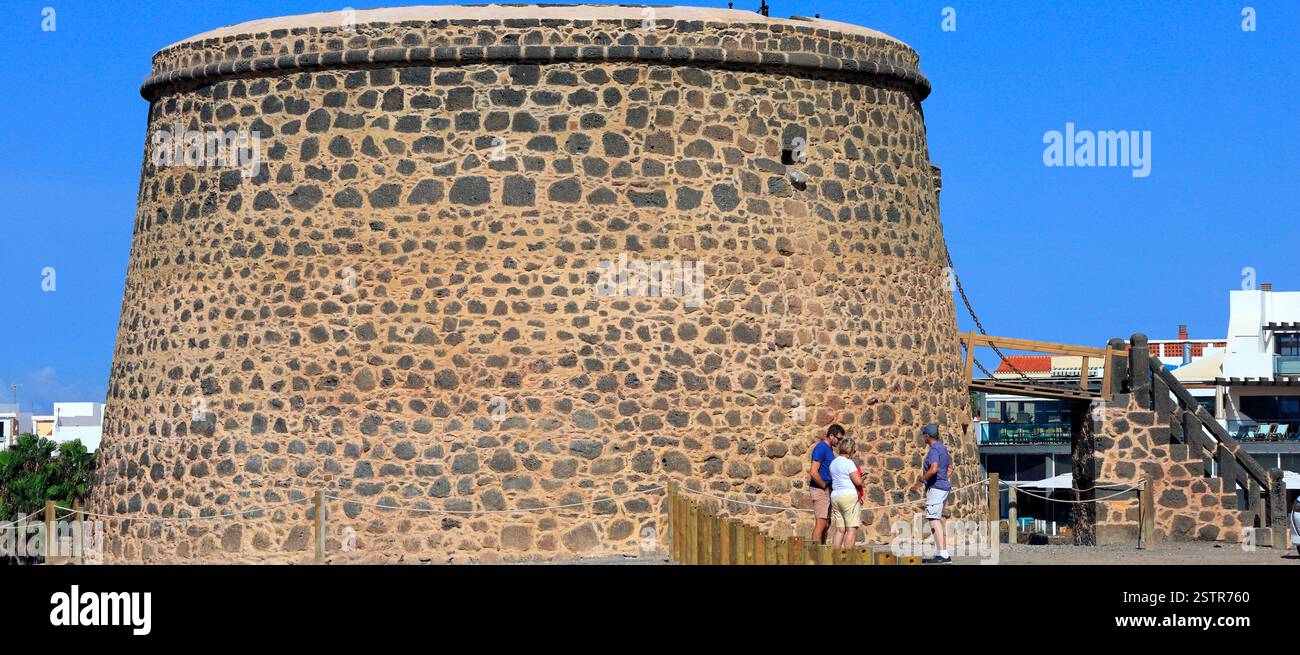 Torre del Toston fortified tower at El Cotillo, Fuerteventura, Canary ...