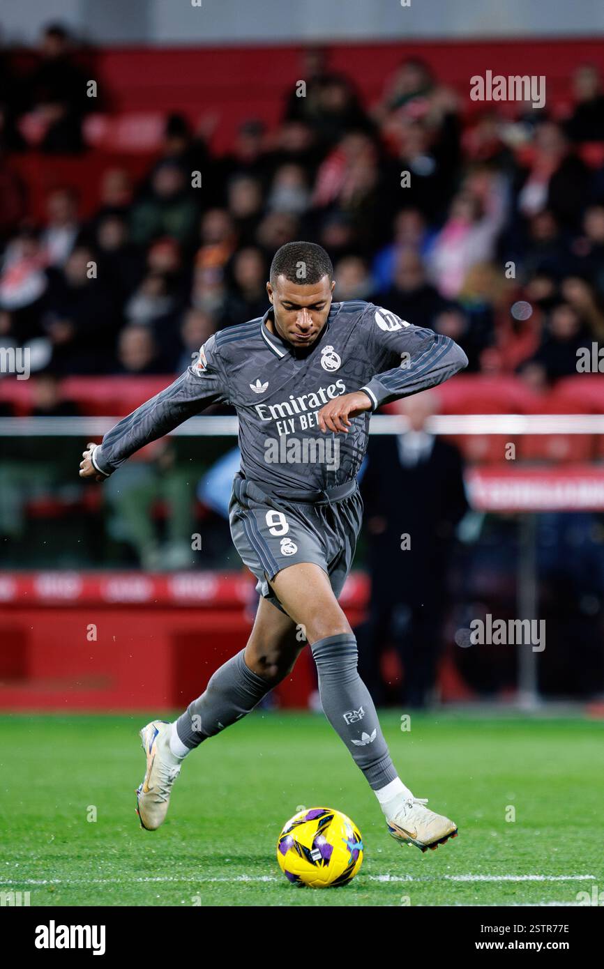 Girona, Spain. 7th December, 2024. Mbappe in action during the LaLiga ...