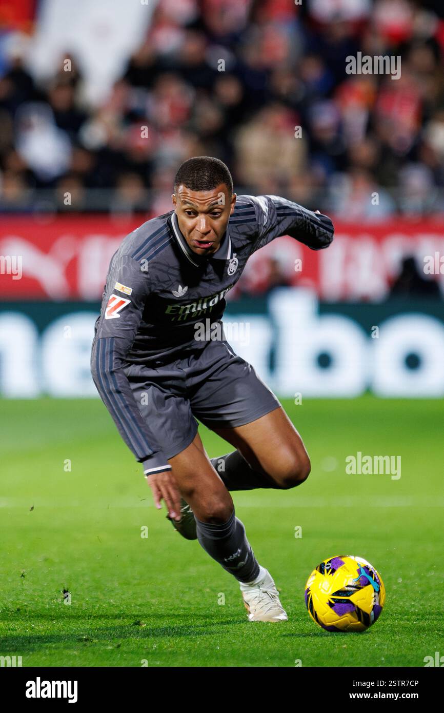 Girona, Spain. 7th December, 2024. Mbappe in action during the LaLiga ...