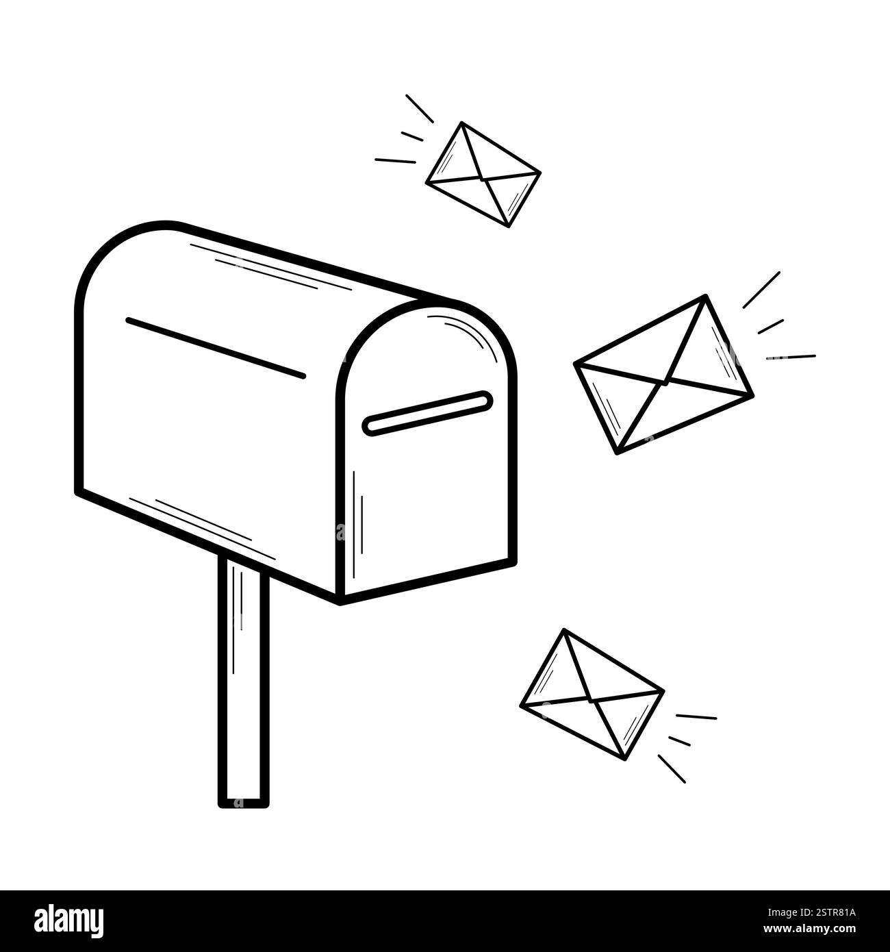 Envelope flying letters in Stock Vector Images - Alamy