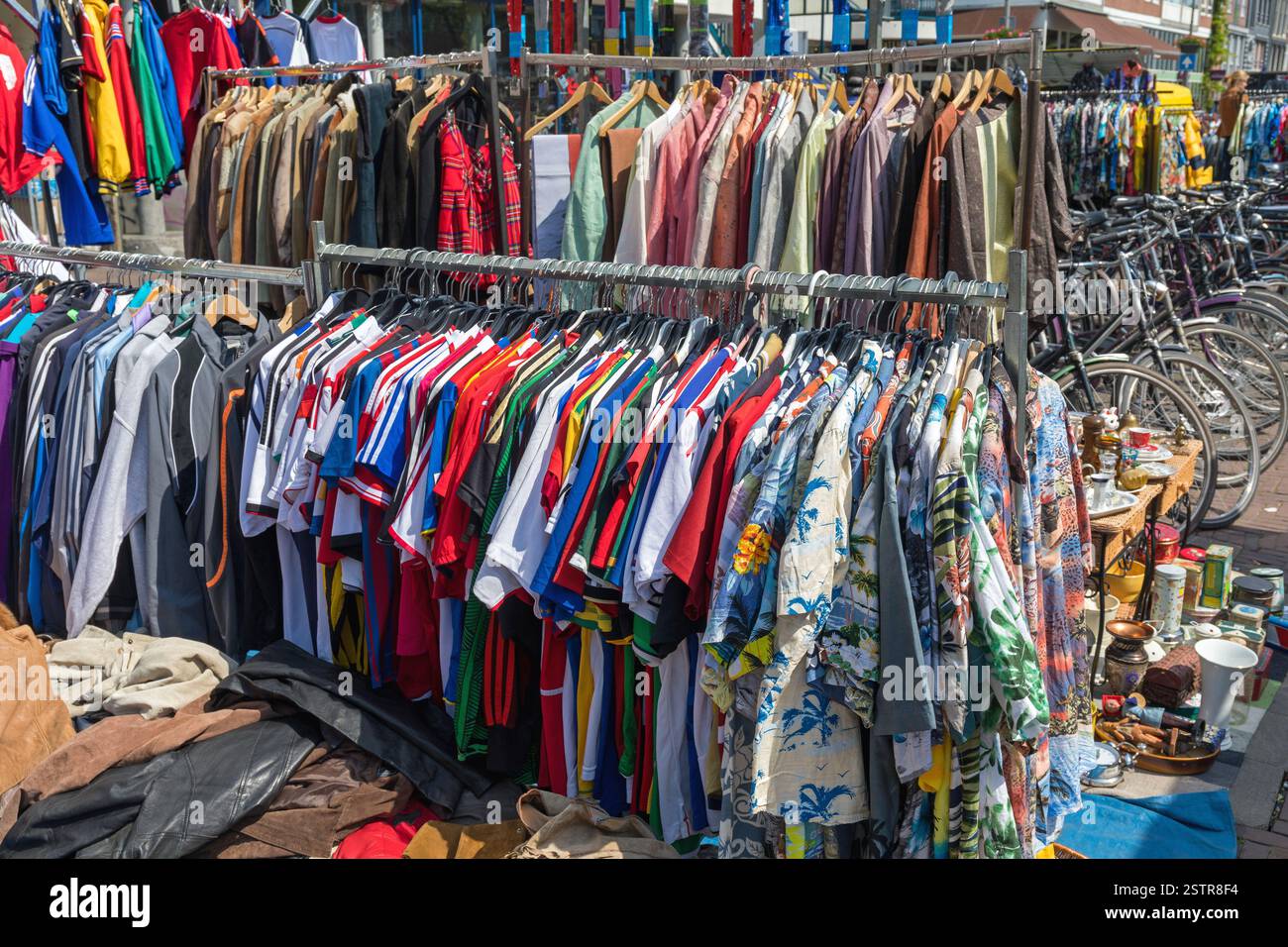 Flea Market Clothing Stock Photo - Alamy