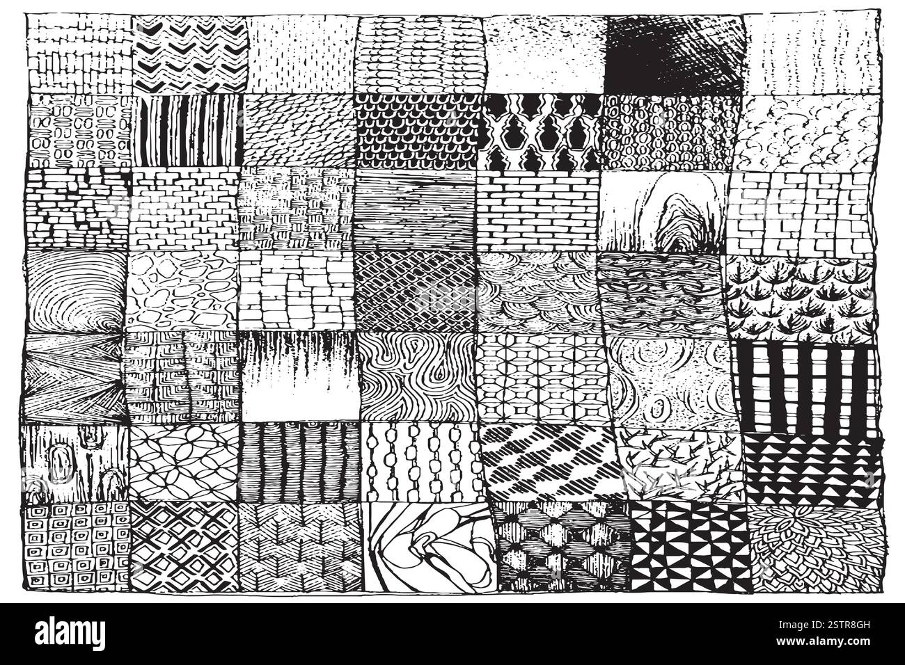 Chalk abstract drawing texture Stock Vector Images - Alamy