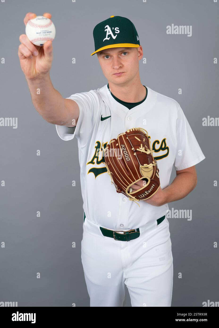 This is a 2025 photo of Noah Murdock of the Athletics baseball team ...