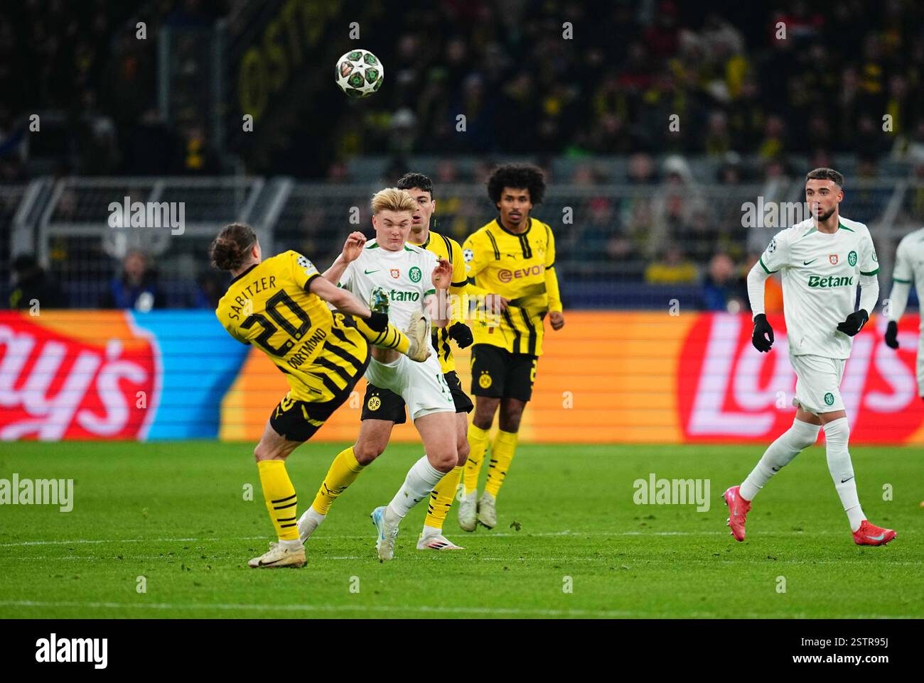 Dortmund, Germany. 19th Feb, 2025. February 19 2025: Marcel Sabitzer of Borussia Dortmund and ...