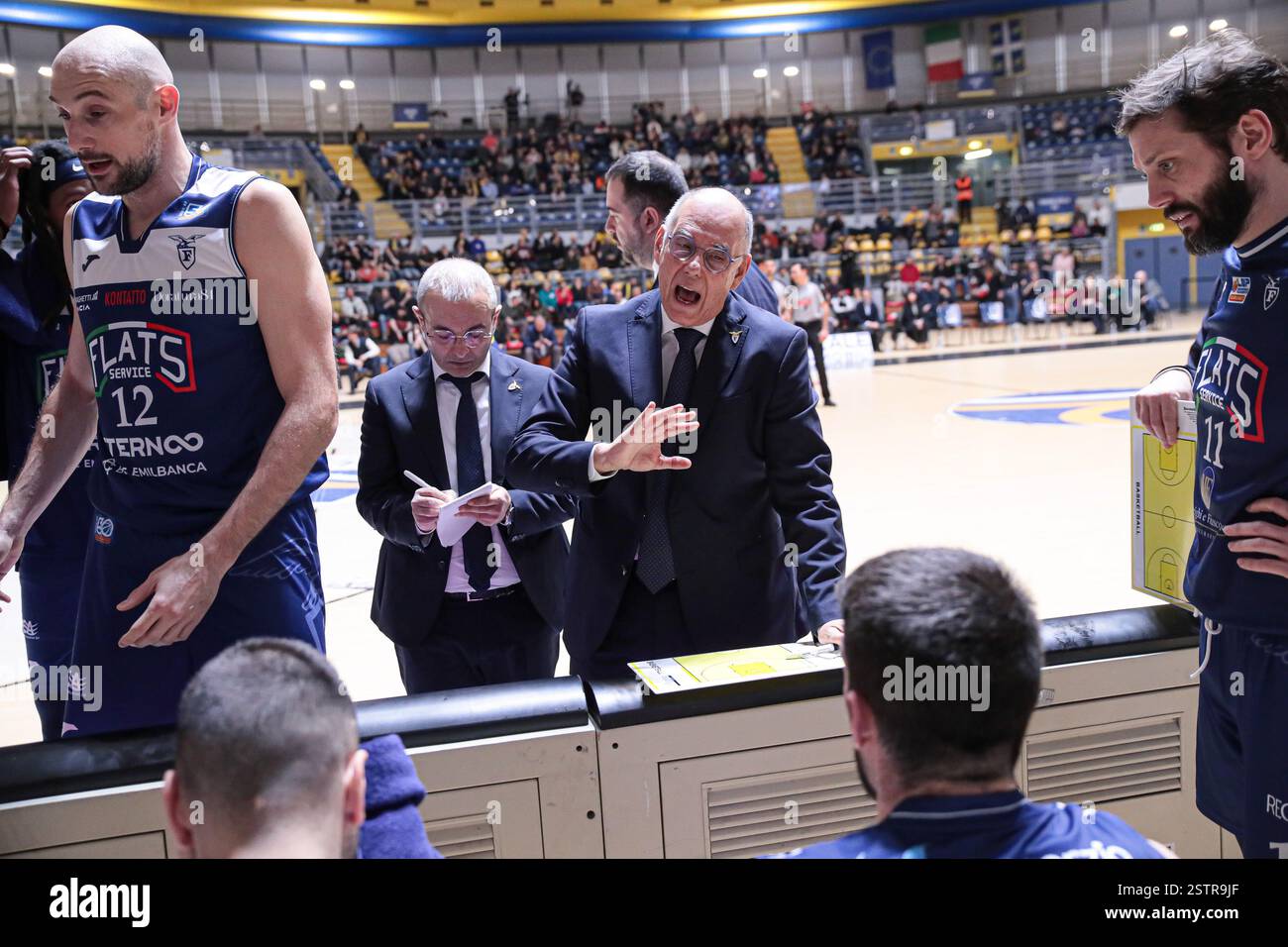 Asti, Italy. 19th Feb, 2025. Attilio Caja (head coach Service Fortitudo ...