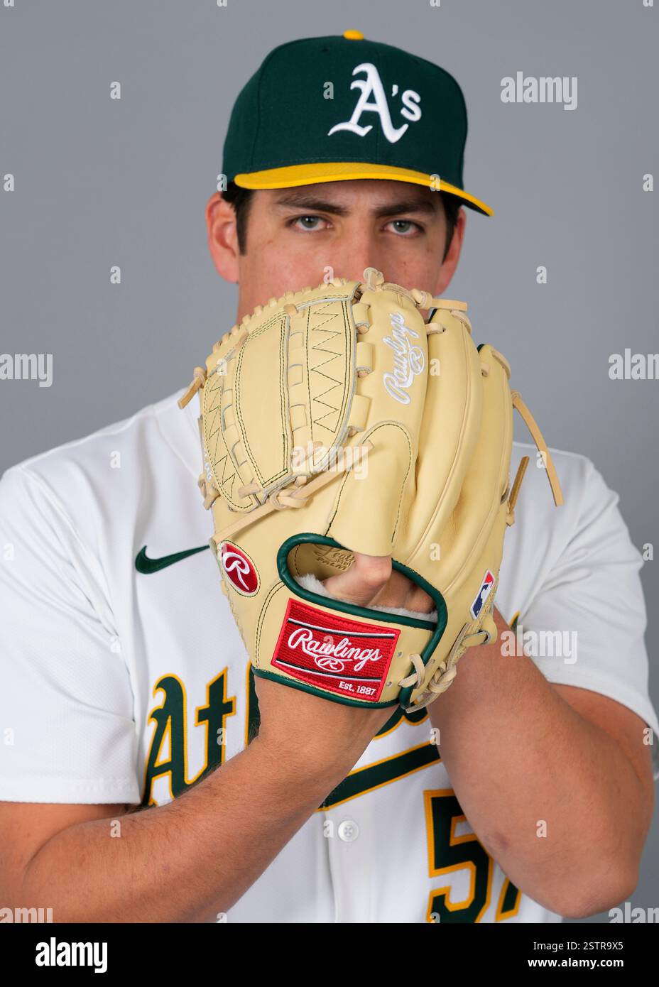This is a 2025 photo of Jacob Lopez of the Athletics baseball team ...