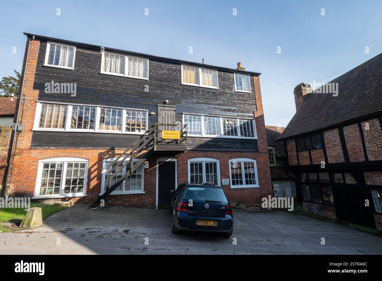 The historic village of West Wycombe in Buckinghamshire, England, UK. A ...